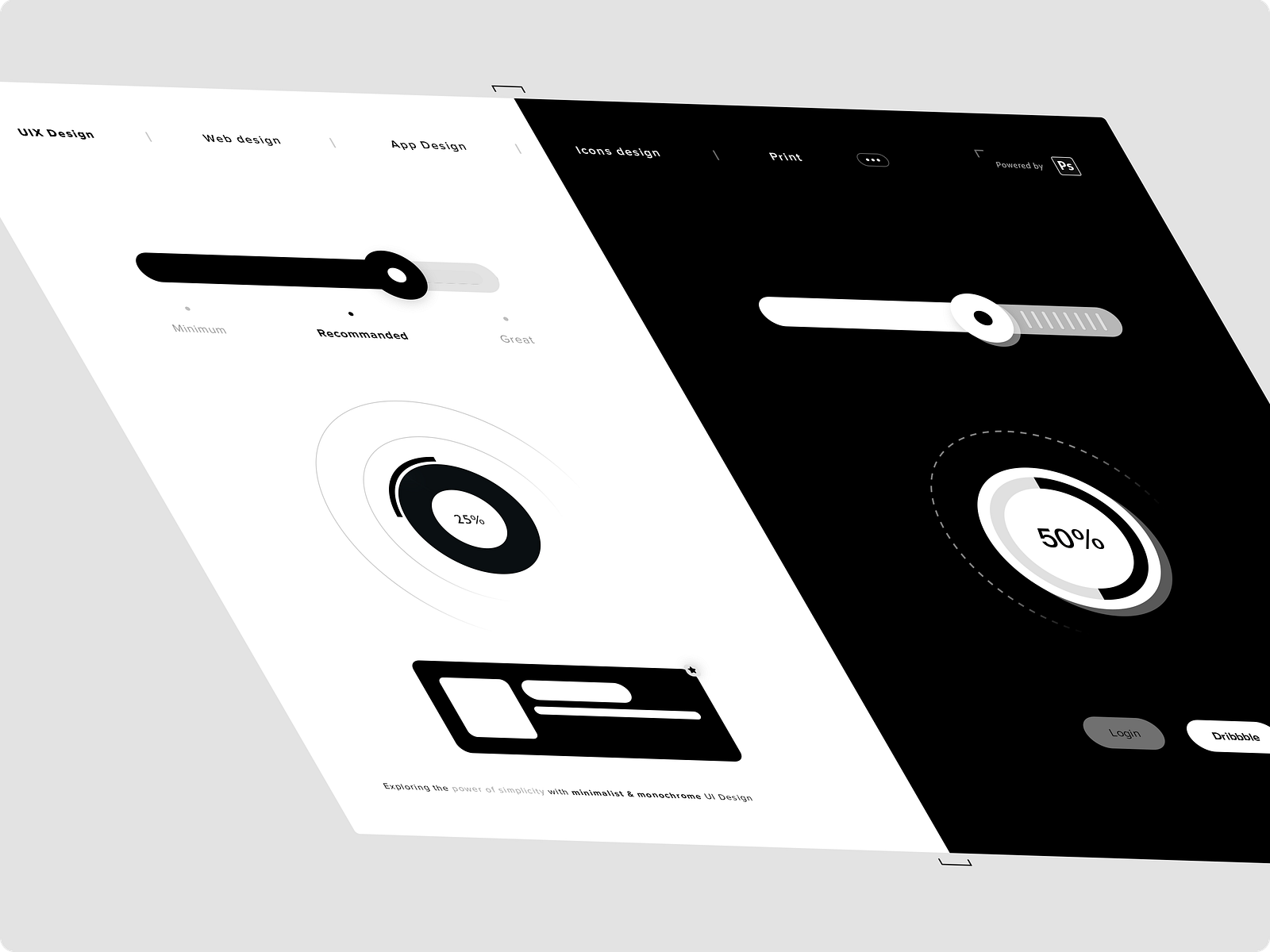 Minimalist & Monochrome UI Design by Séraphin Brice UIX on Dribbble