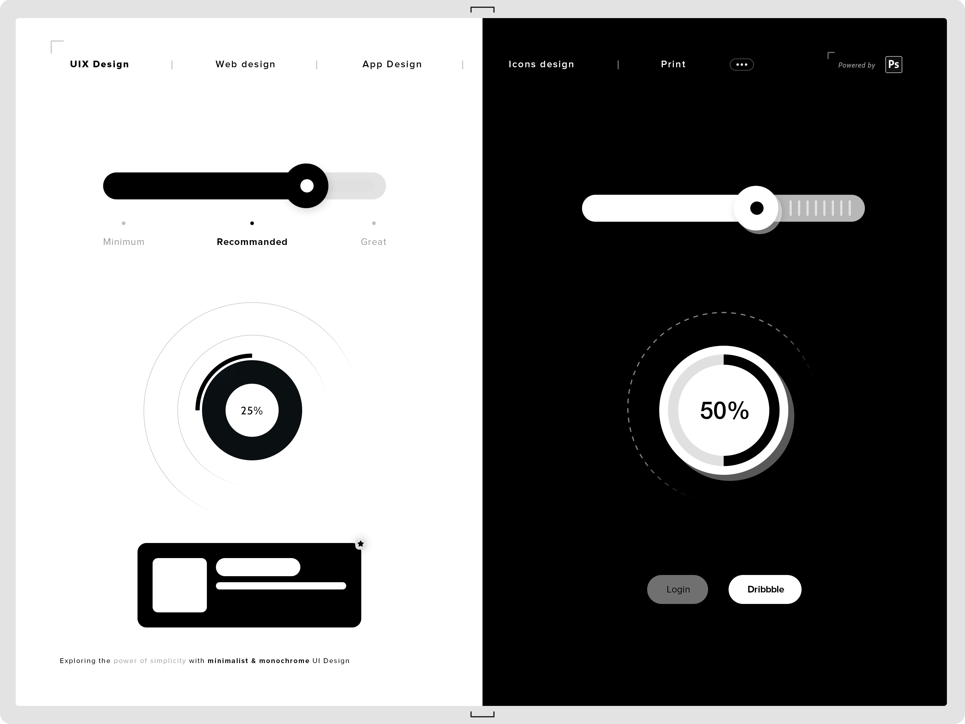 Minimalist & Monochrome UI Design by Séraphin Brice on Dribbble