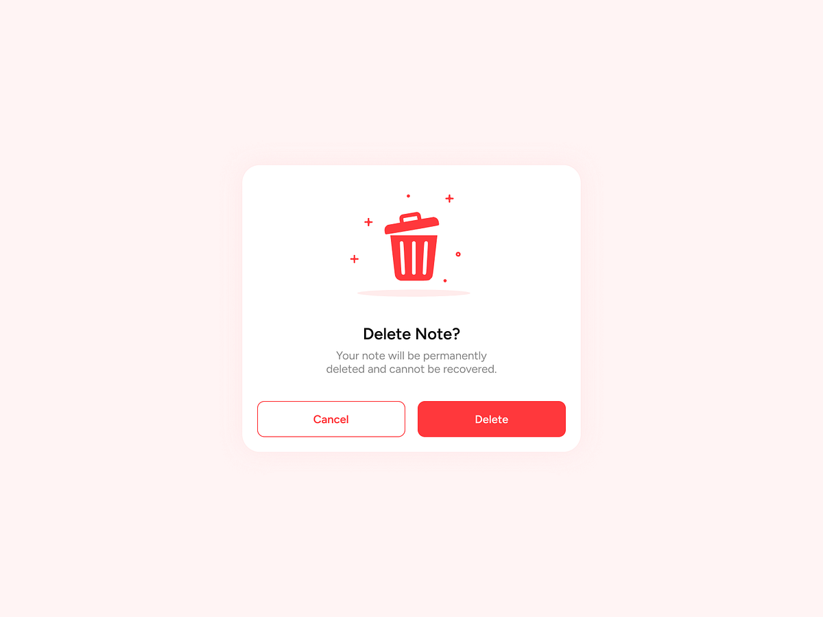 🗑️ Delete Confirmation Pop-up UI by Vivek Kaklotar on Dribbble