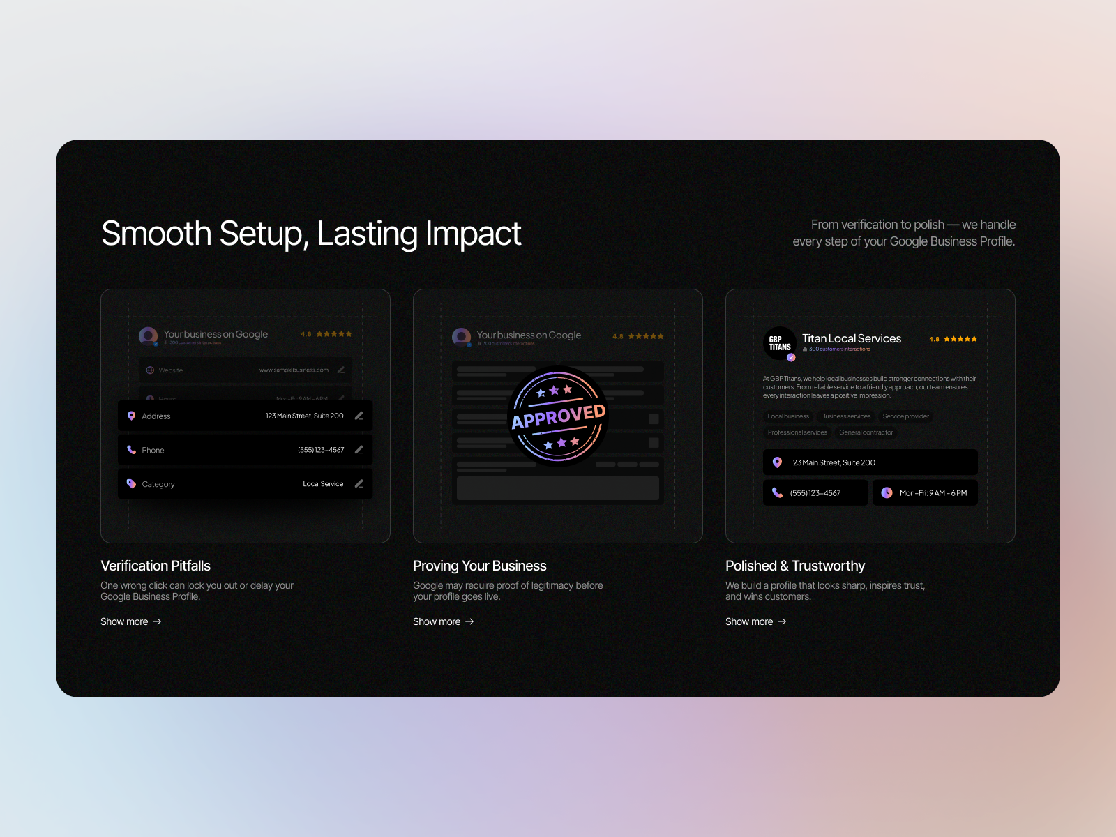 Google Business Profile SaaS Platform Website UI/UX Design by LumexArt ...