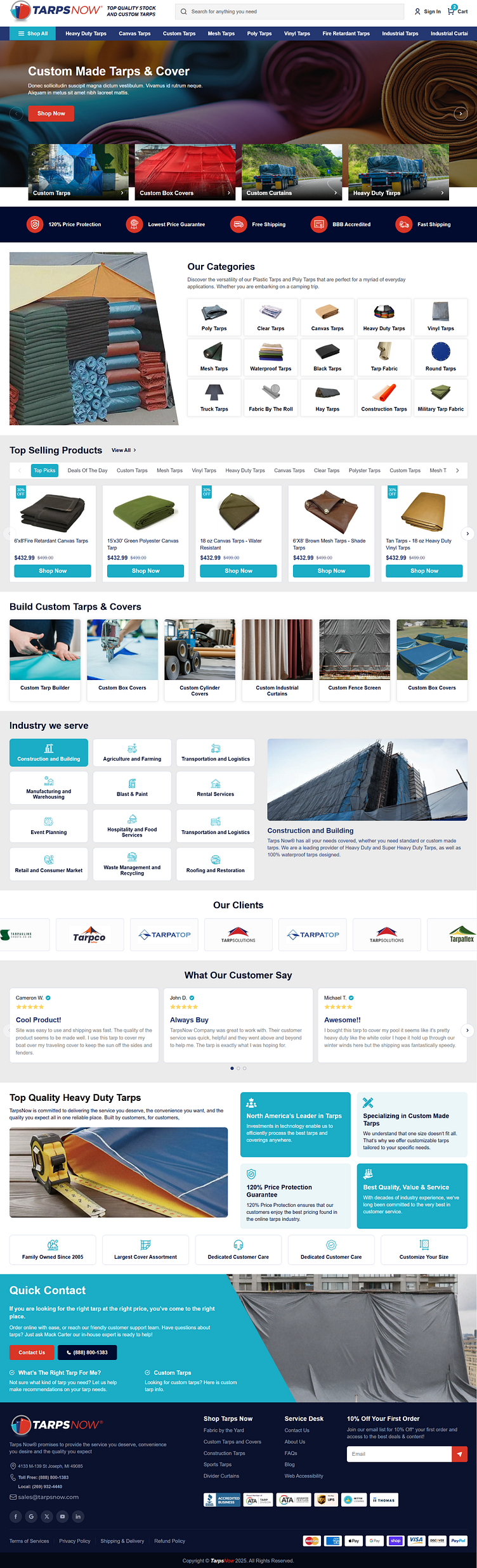 TarpsNow – Industrial eCommerce UI by Pixlogix by Pixlogix Infotech Pvt ...