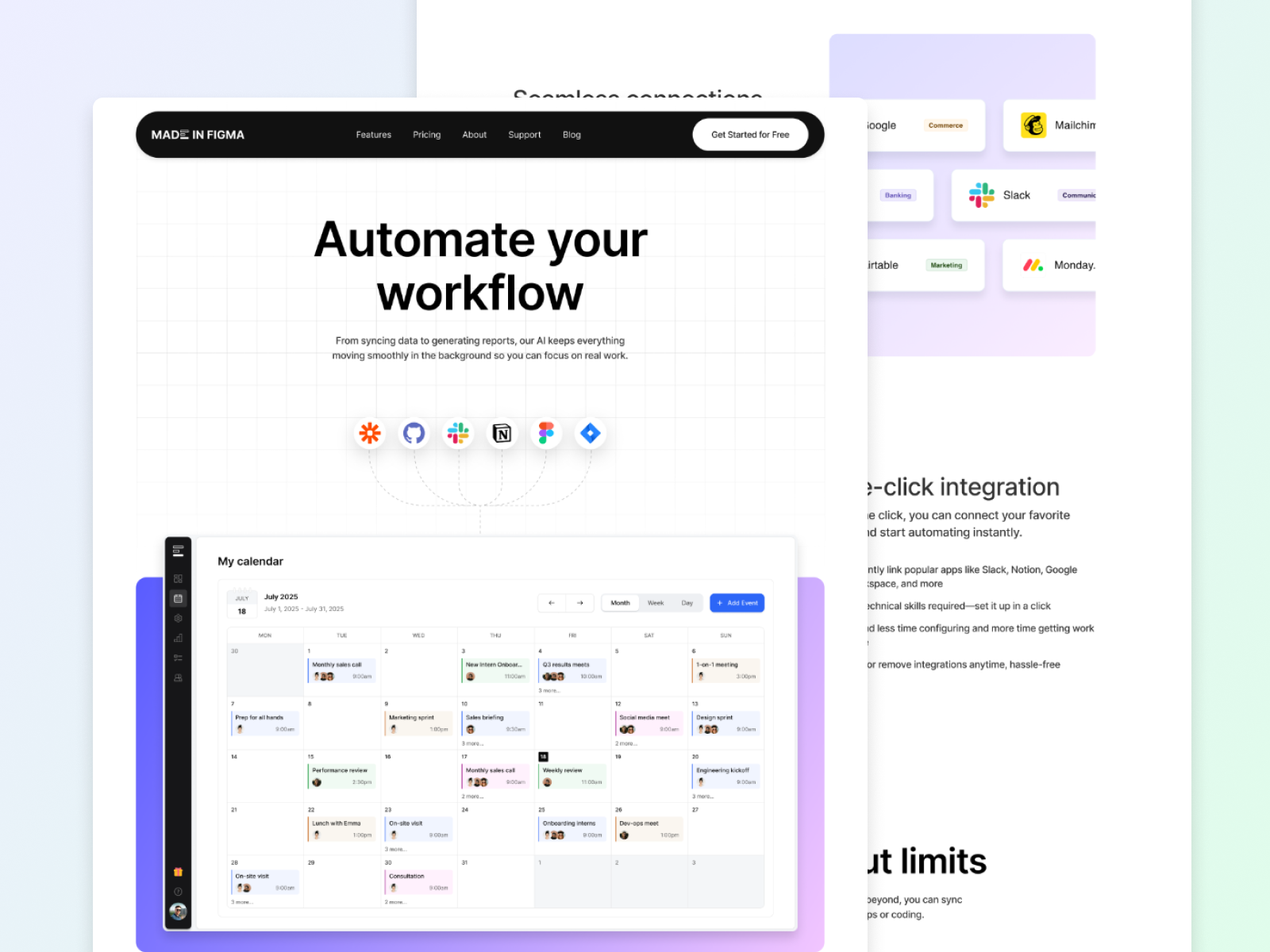 Workflow Automation Website UI Design by Ryan Almeida on Dribbble