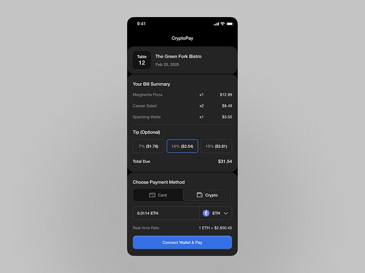 Payment Summary Page - CryptoPay by Hakim Haiman for Potara Studio on ...
