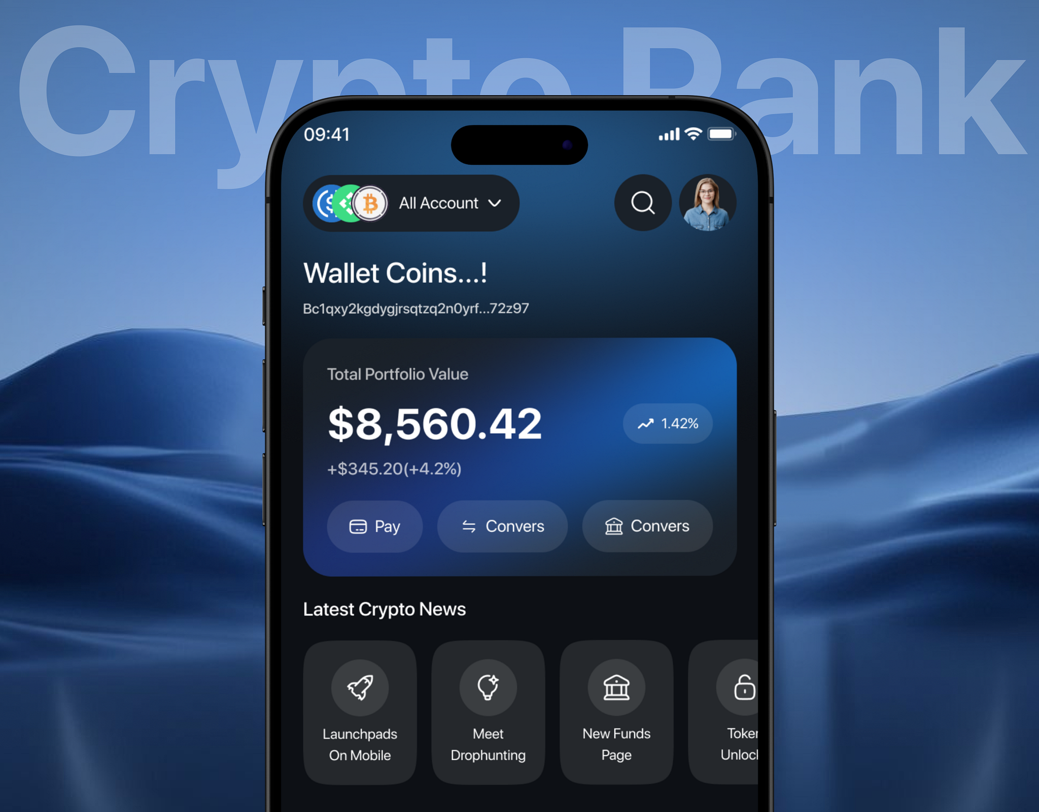 Crypto wallet mobile app by UX SAJIB🔥 on Dribbble