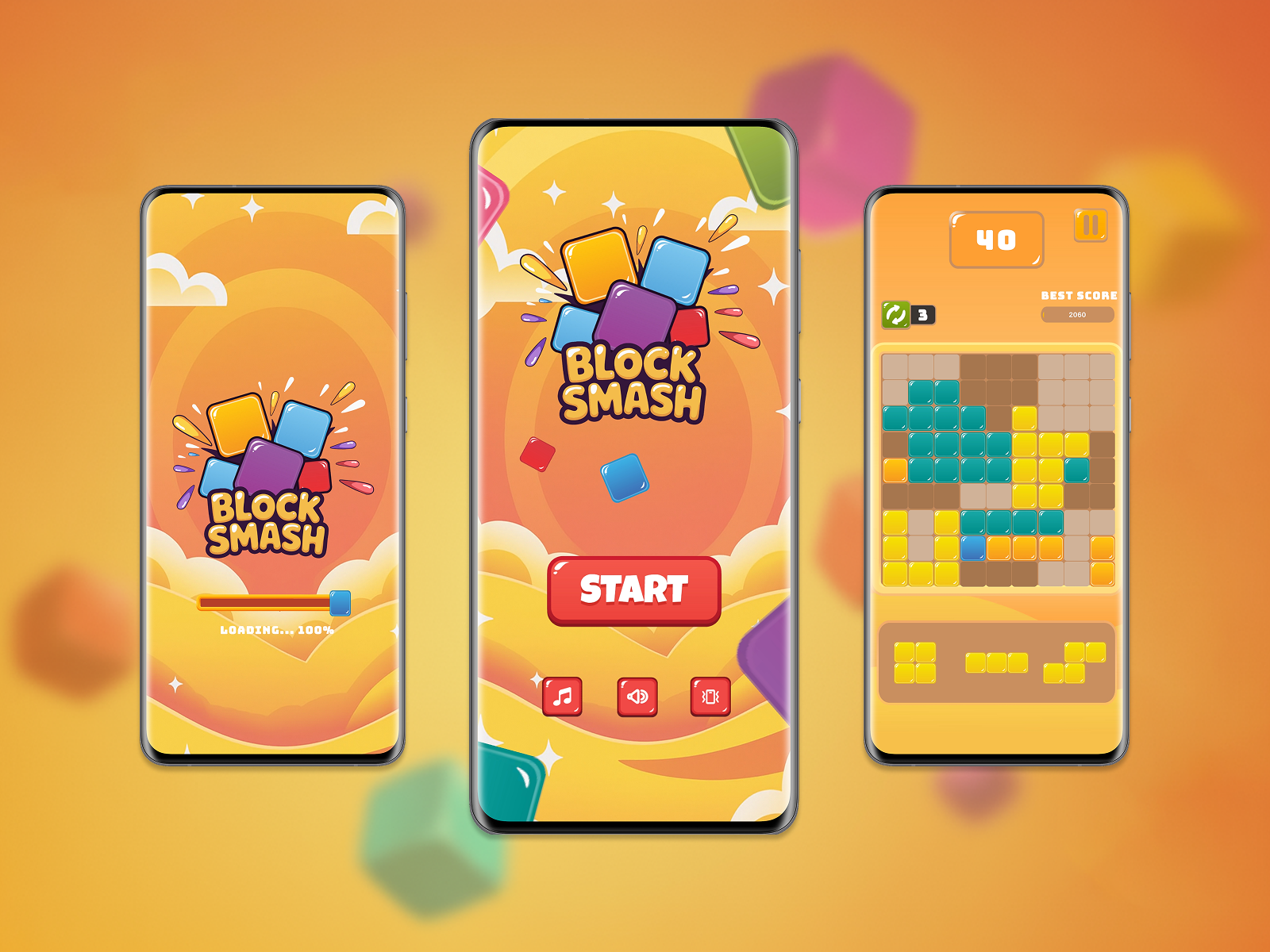 Block Smash Game UI Design by Rabonty Roy on Dribbble