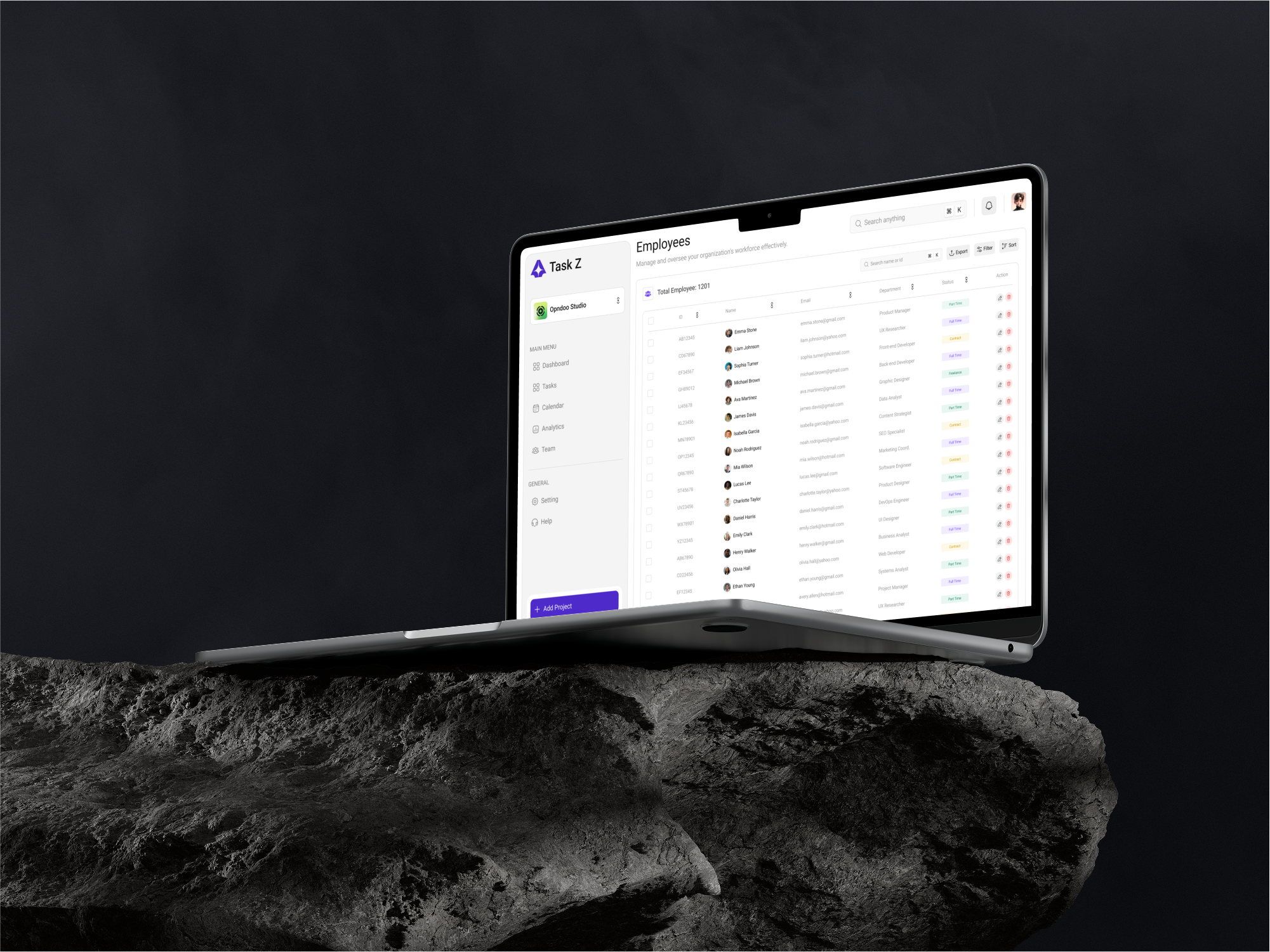 Employees Dashboard UI – Workforce Management System by ilias miah for ...