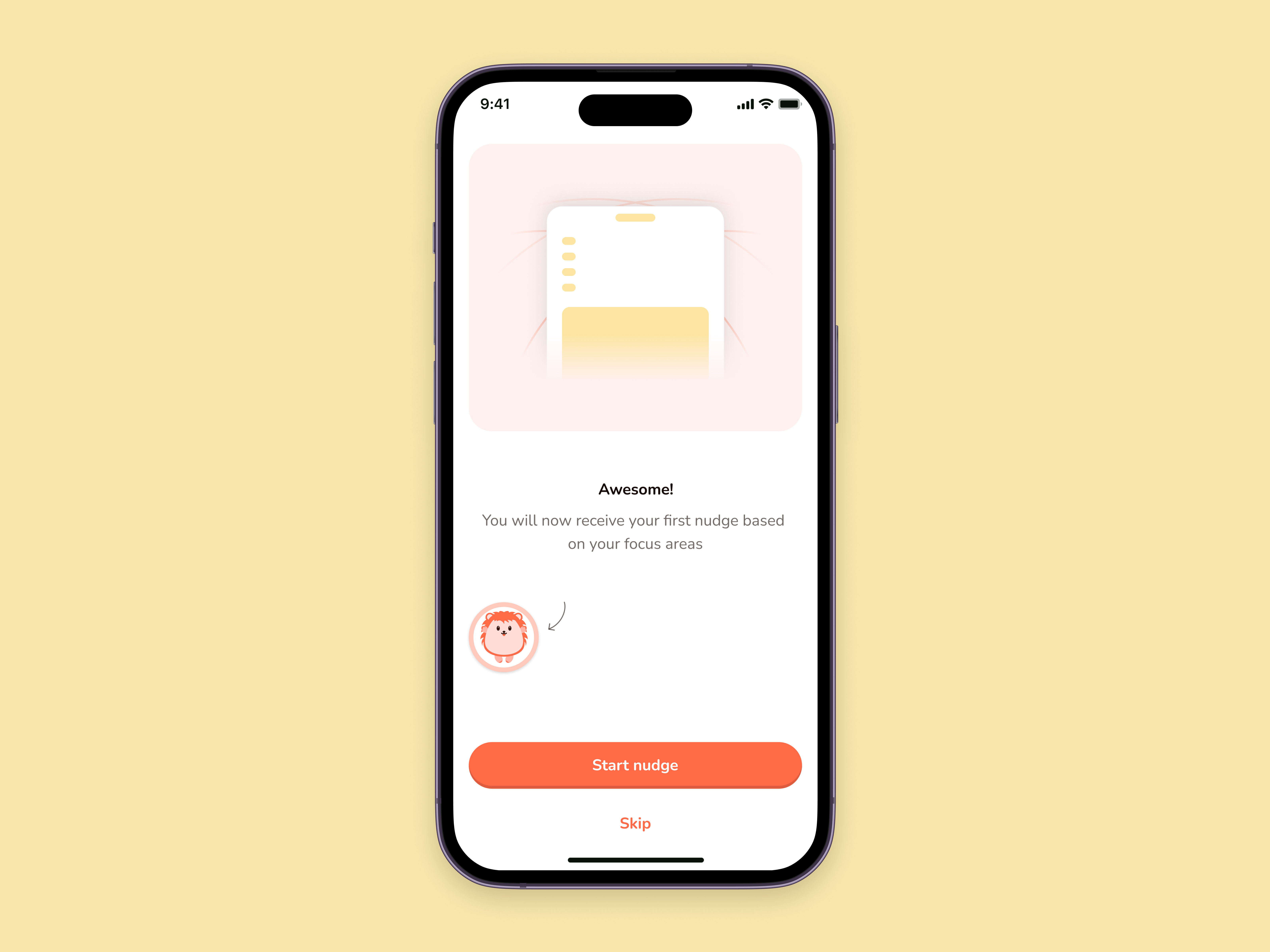 Nudge illustration for a WIP by Oladapo Awosika on Dribbble