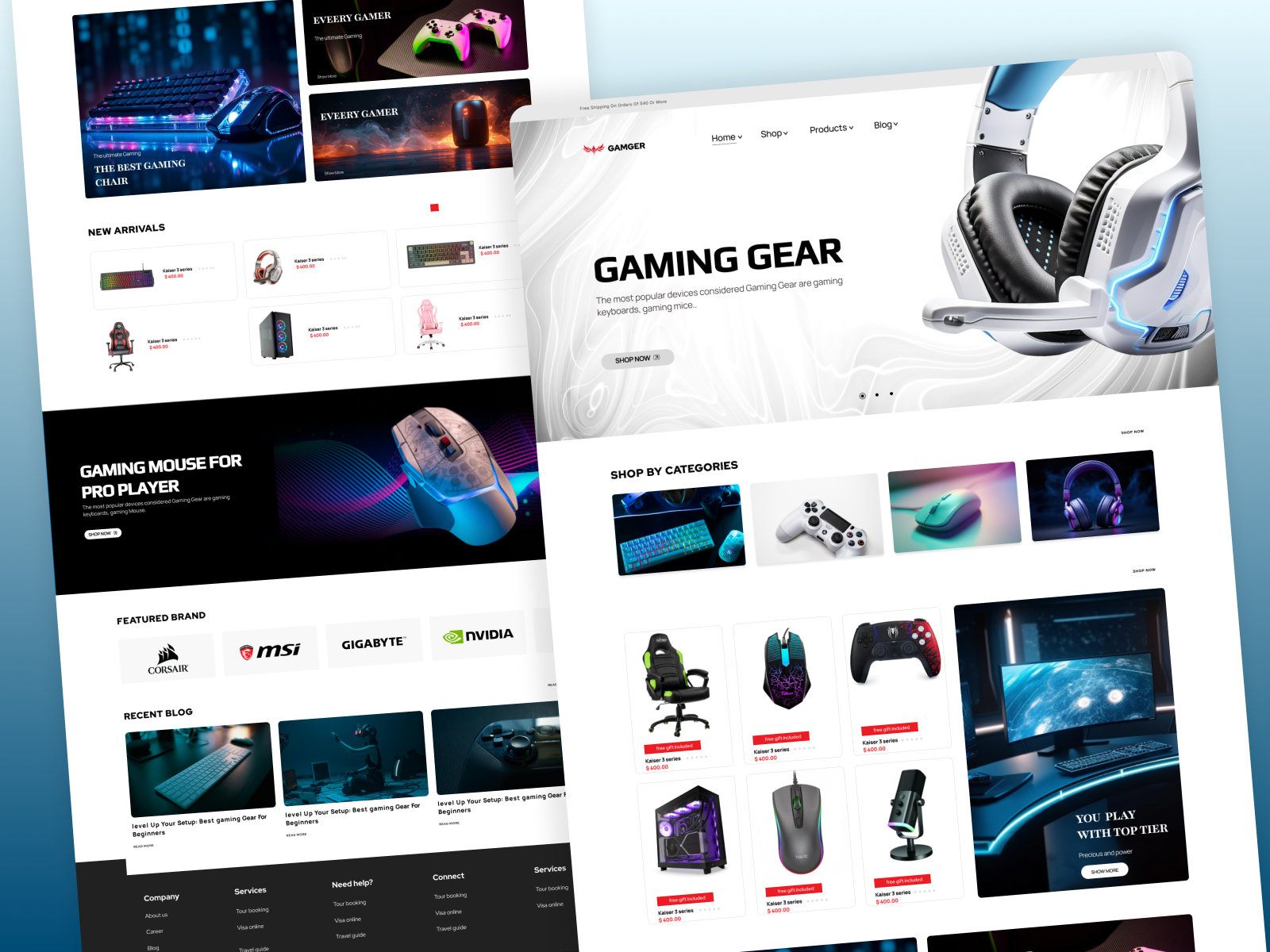 Gaming store website design by Tahrim Hasan on Dribbble