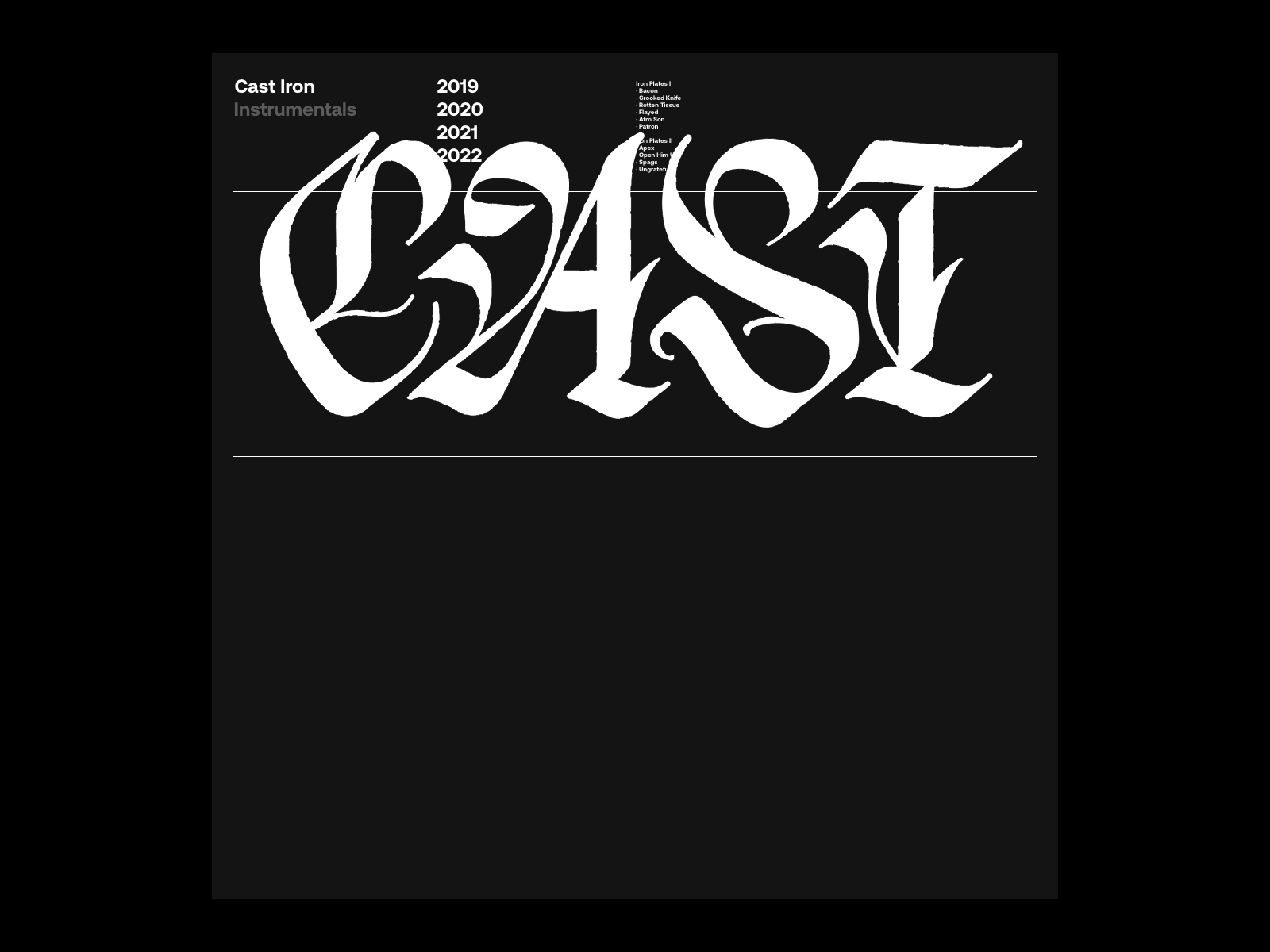 CAST | Lettering Tests by Jordan Sheldrick Devine on Dribbble