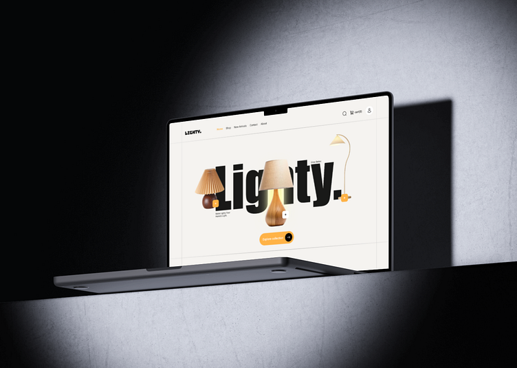 Lighty. – Minimal & Warm Lamp Shop Website by Sona İsmayılova on Dribbble
