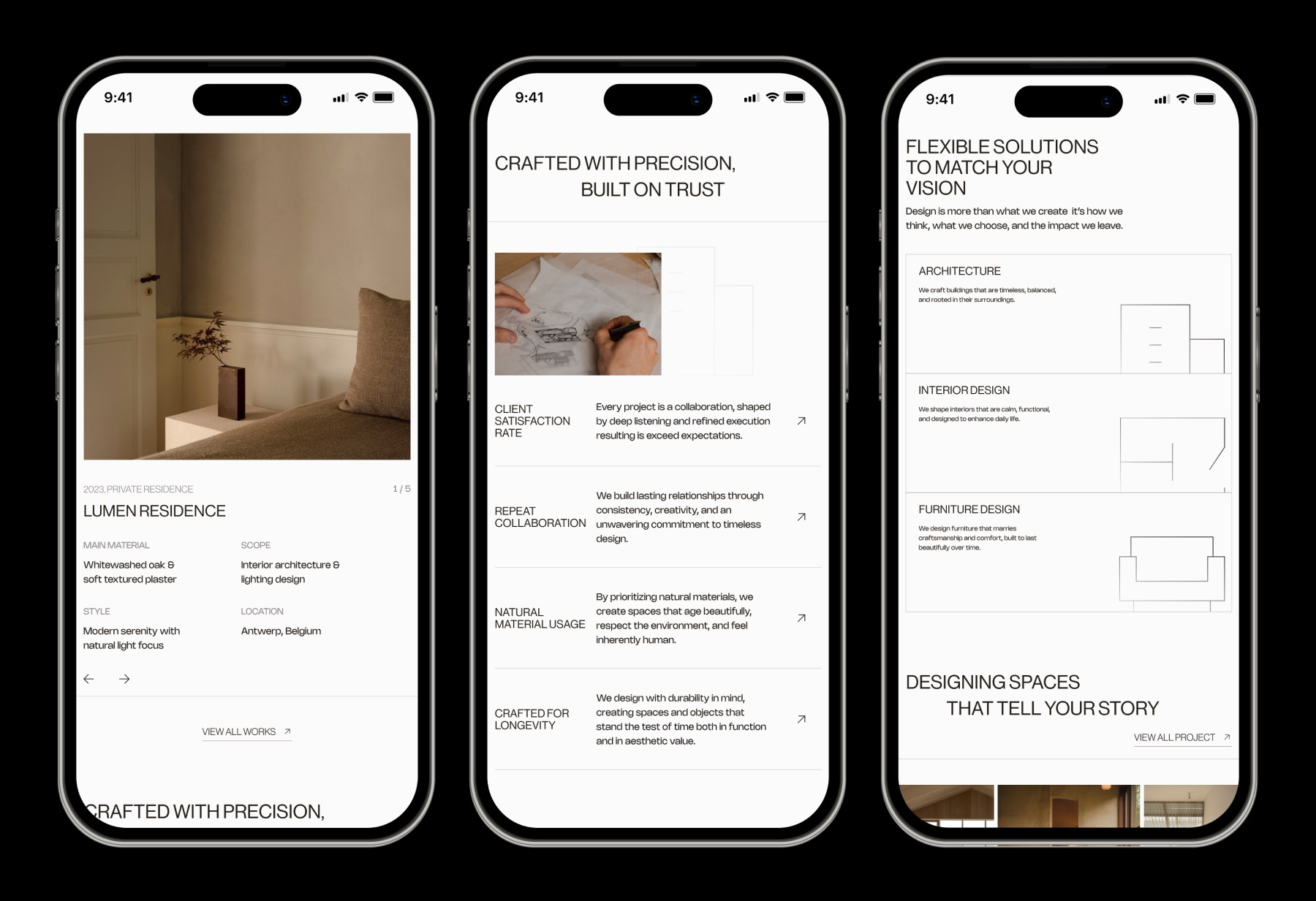 NI - Elegant Modern Furniture Interior Design Mobile Website App by ...