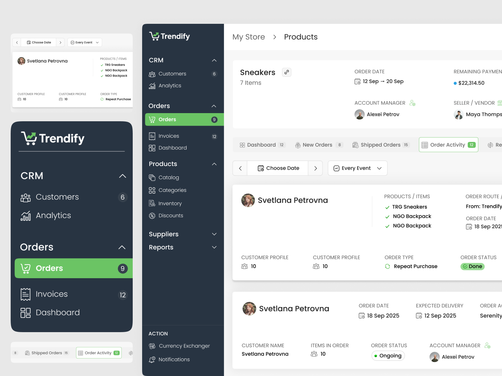 Order Management Dashboard UI – Clean & Modern Design by Master Creationz -Global UI UX Design ...