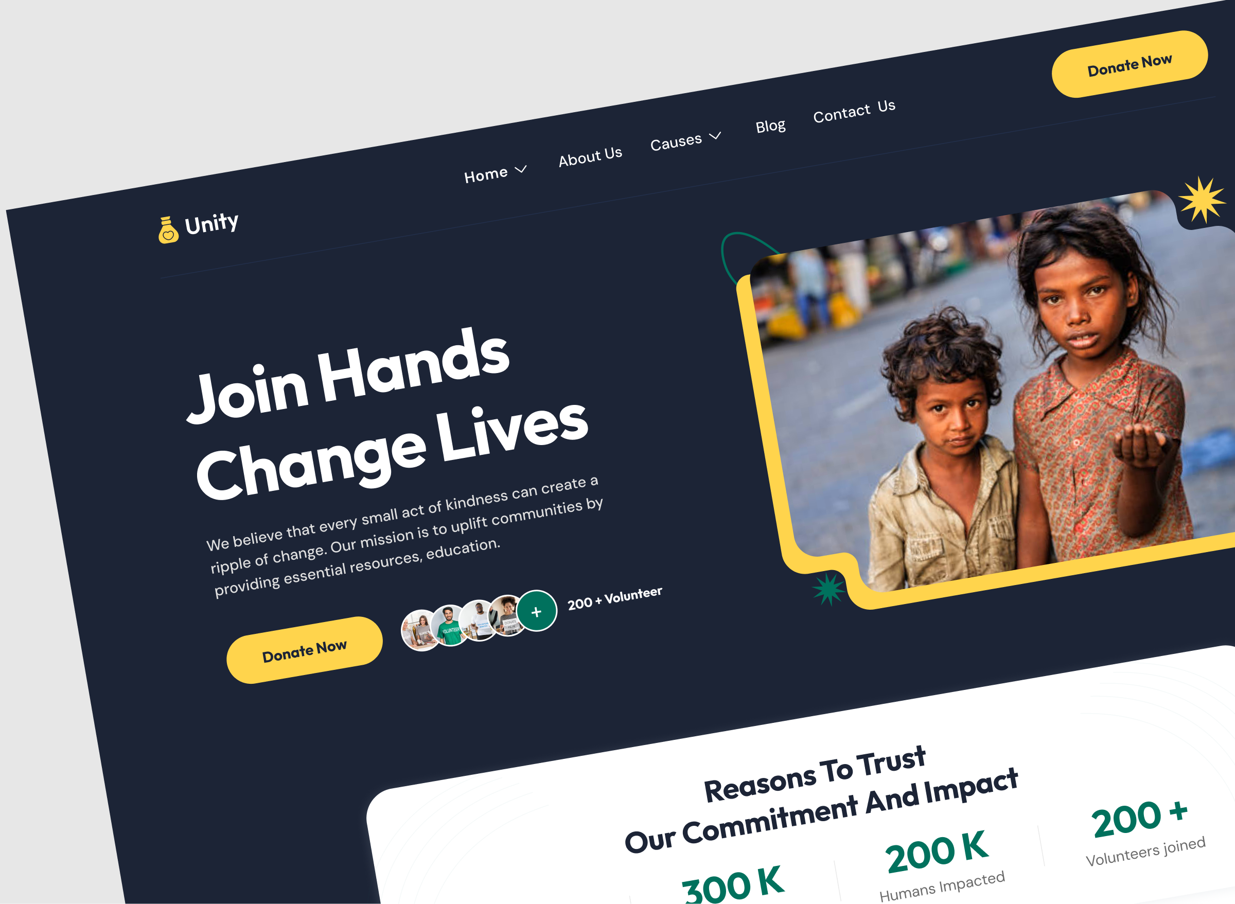 Charity Landing Page by Sharifulgr for Ovious.Studio on Dribbble