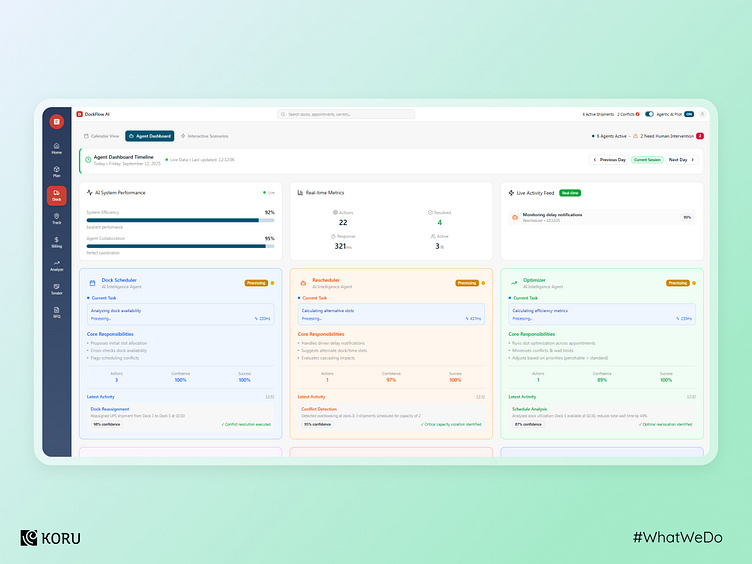 AI-Powered Dock Scheduling Workspace by Koru UX Design on Dribbble