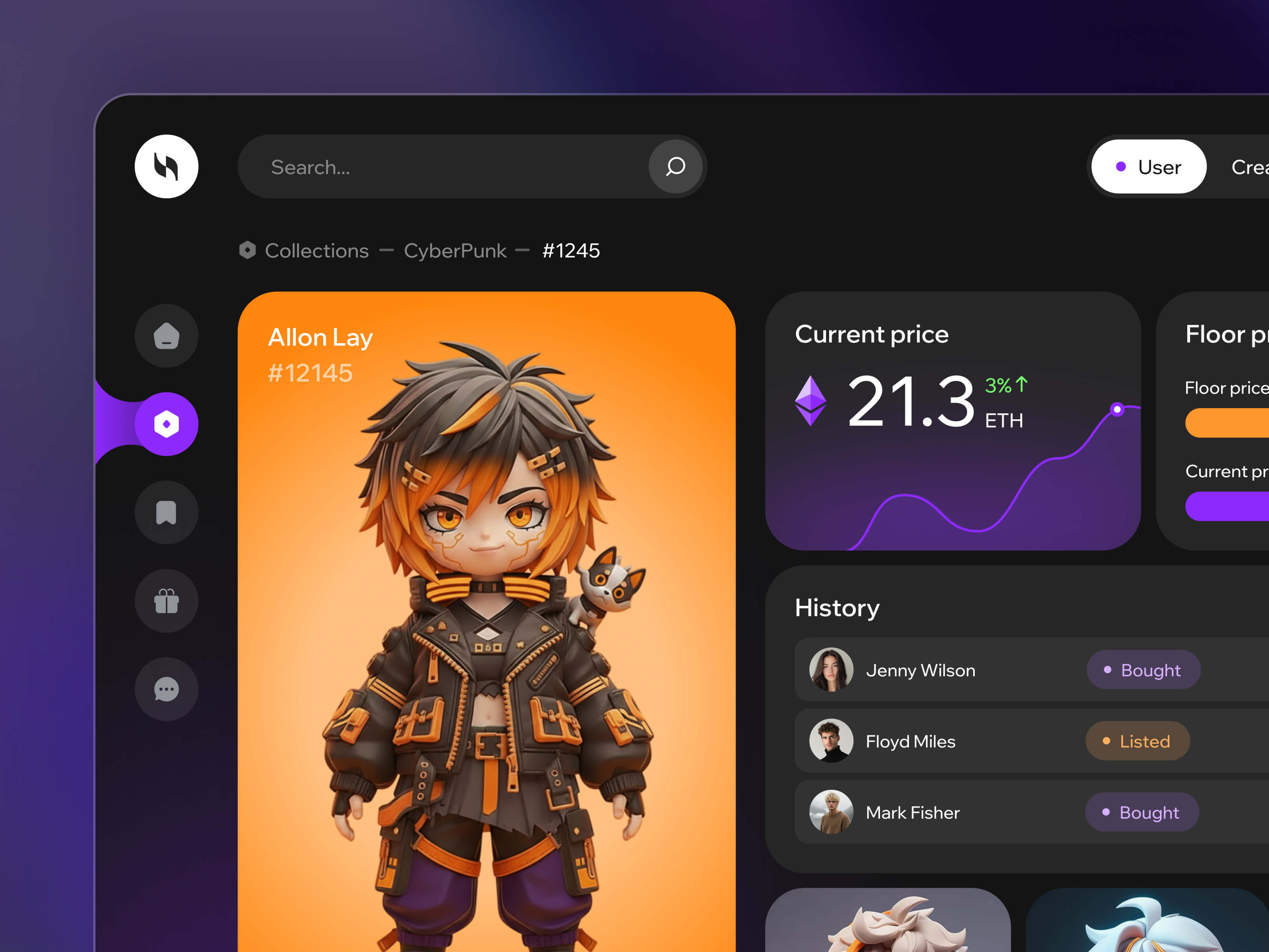 Web3 Design | Web3 | NFT Dashboard | NFT | Futuristic Design by ...