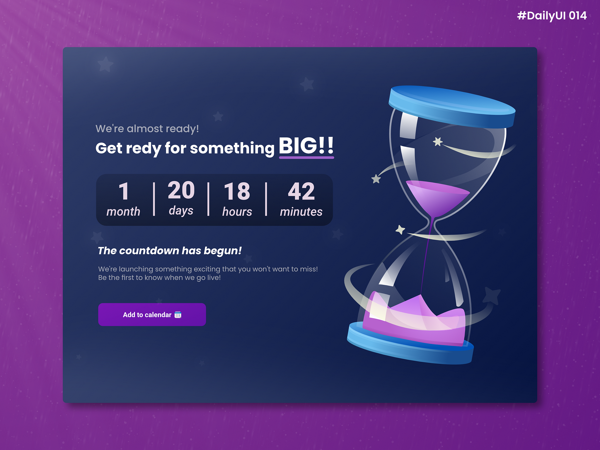 Daily UI #014 - Countdown Timer by Aleksandar on Dribbble