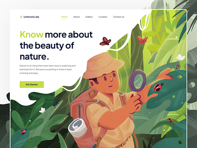 Umbrella lab - Hero illustration by Aria Zidaniro on Dribbble