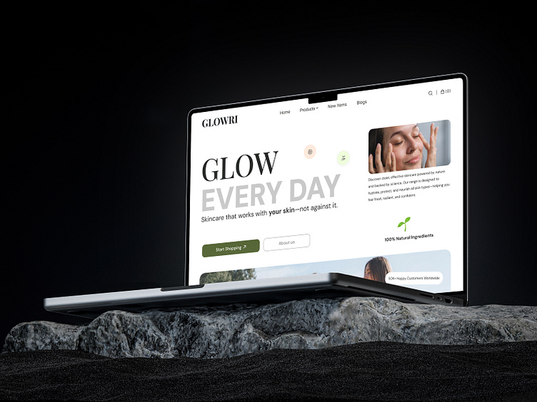 Glowri – Skincare E-commerce Website Design by Techwitpro UI/UX for ...