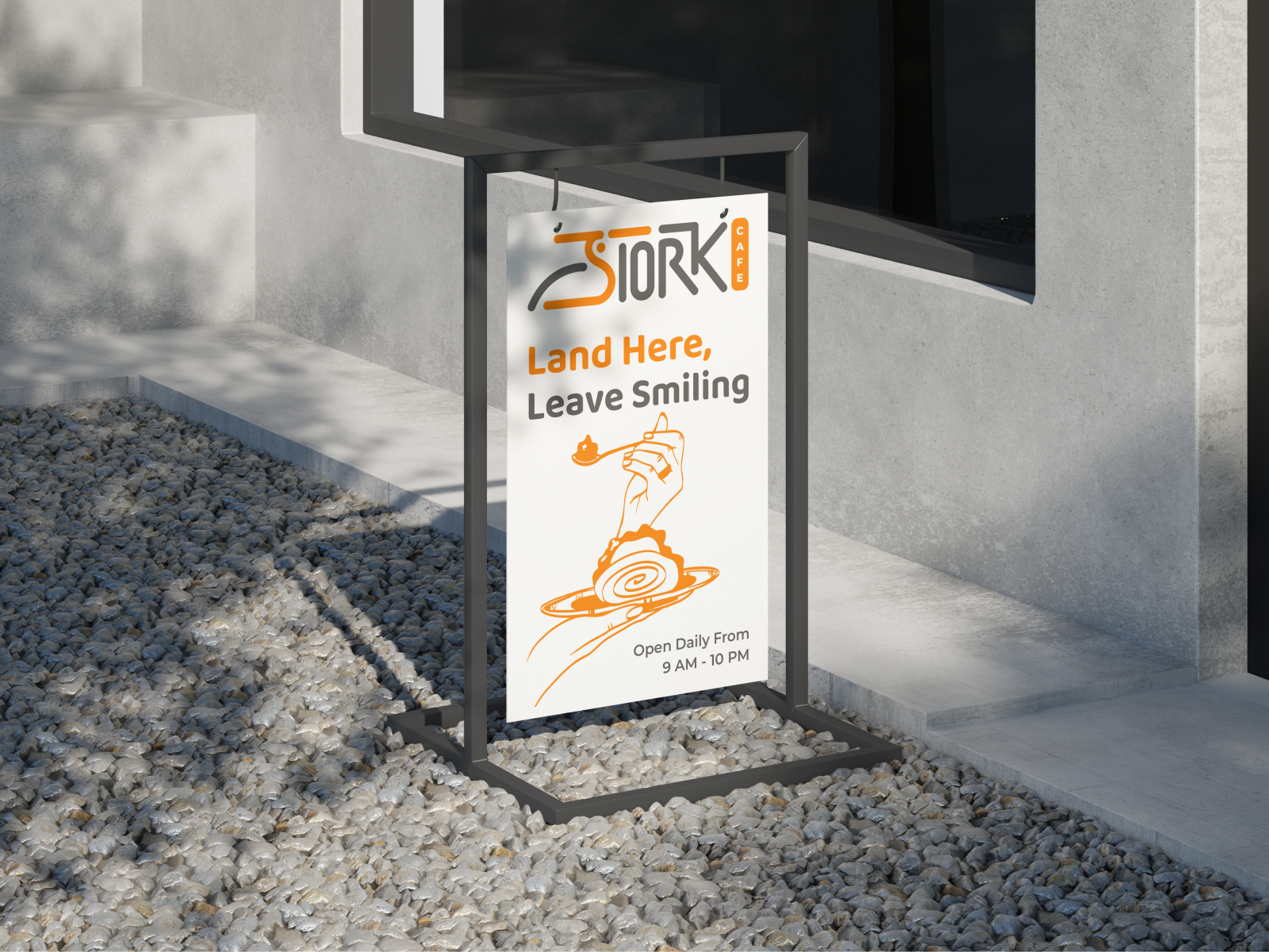 Stork Cafe Logo and Visual Design by Garagephic Studio on Dribbble