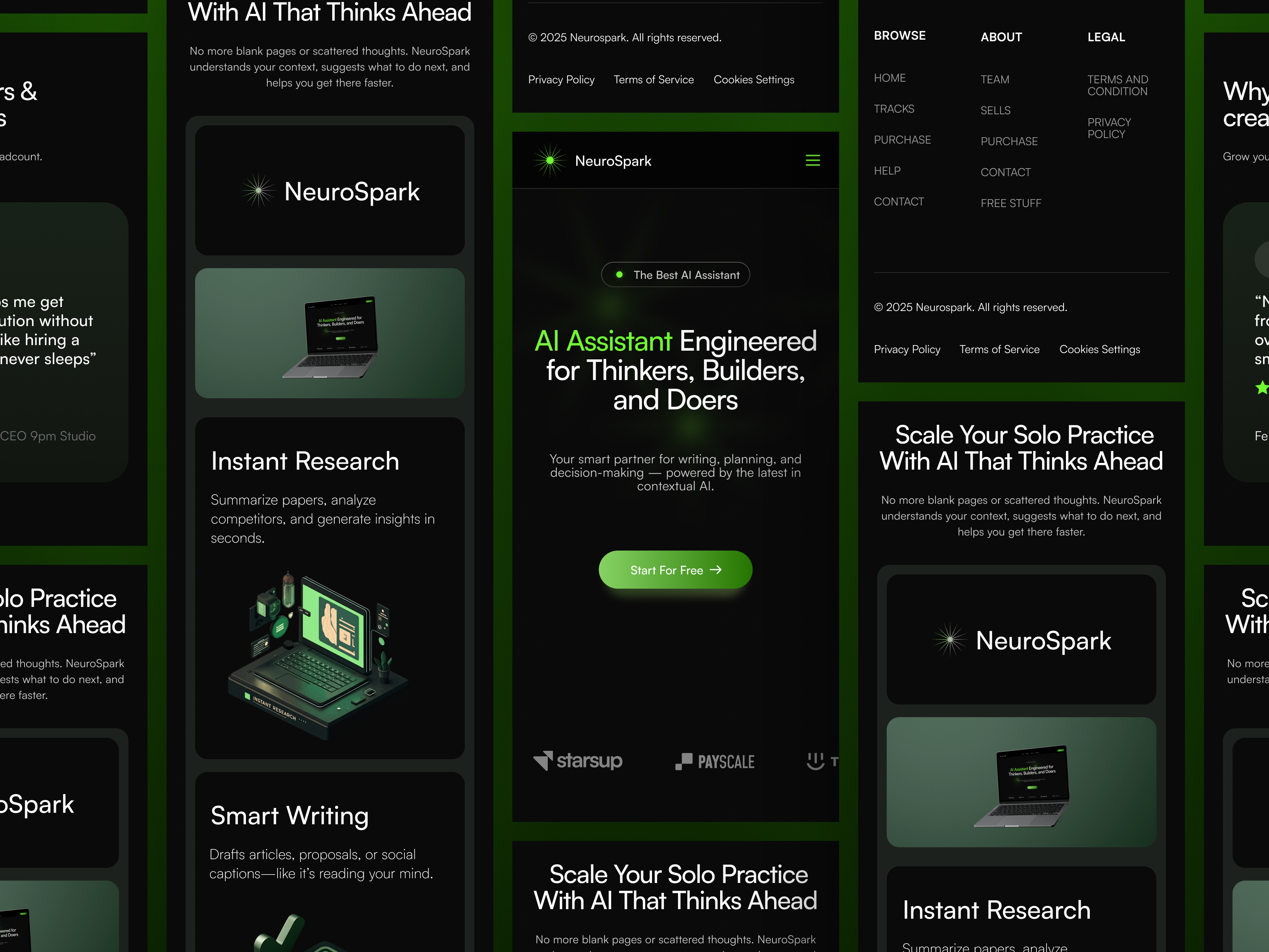 NeuroSpark — Responsive Design Exploration 📱 by 9pm Labs on Dribbble