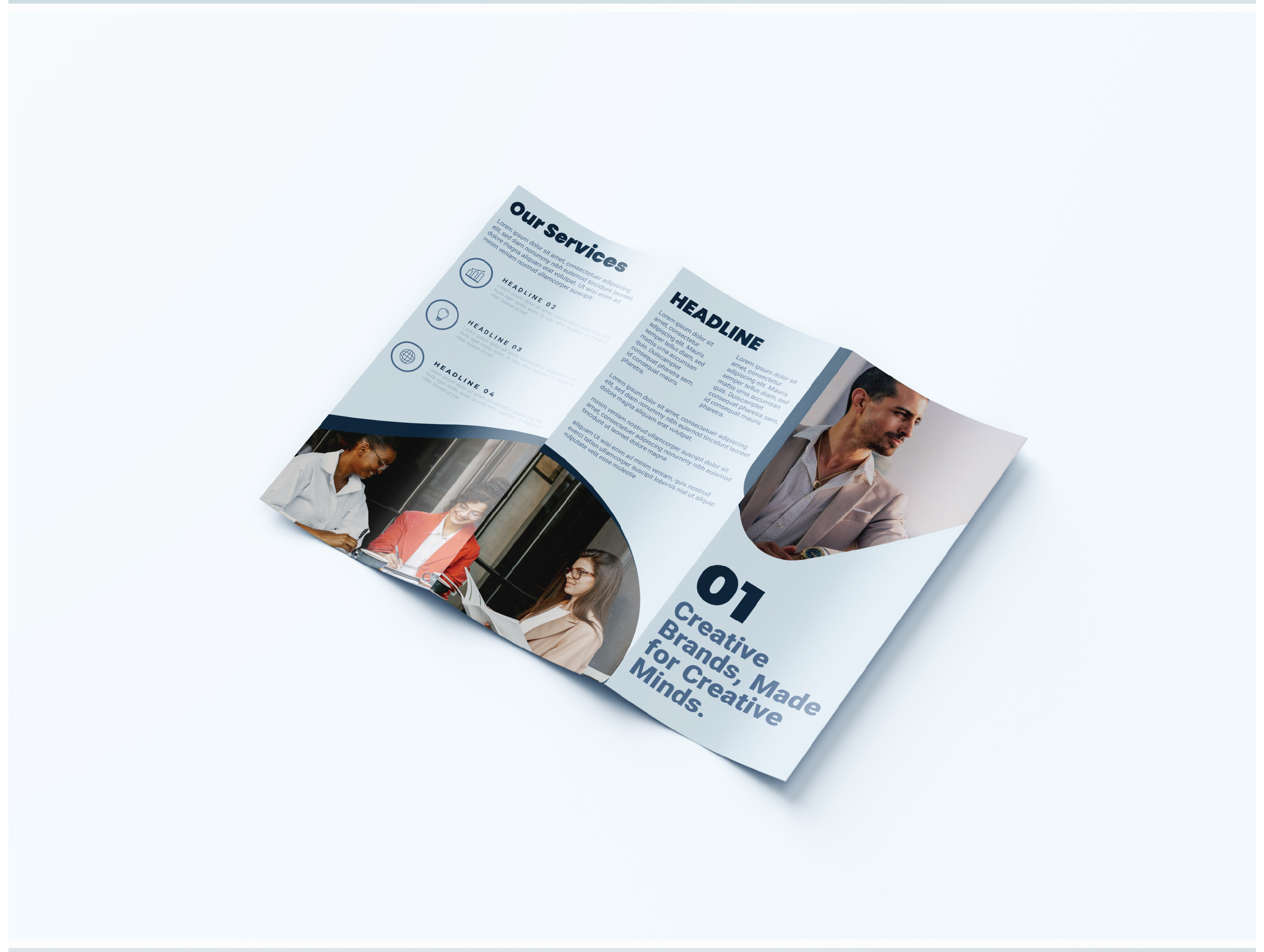 Professional Trifold Brochure for Corporate Branding by Sohorab Ali on Dribbble
