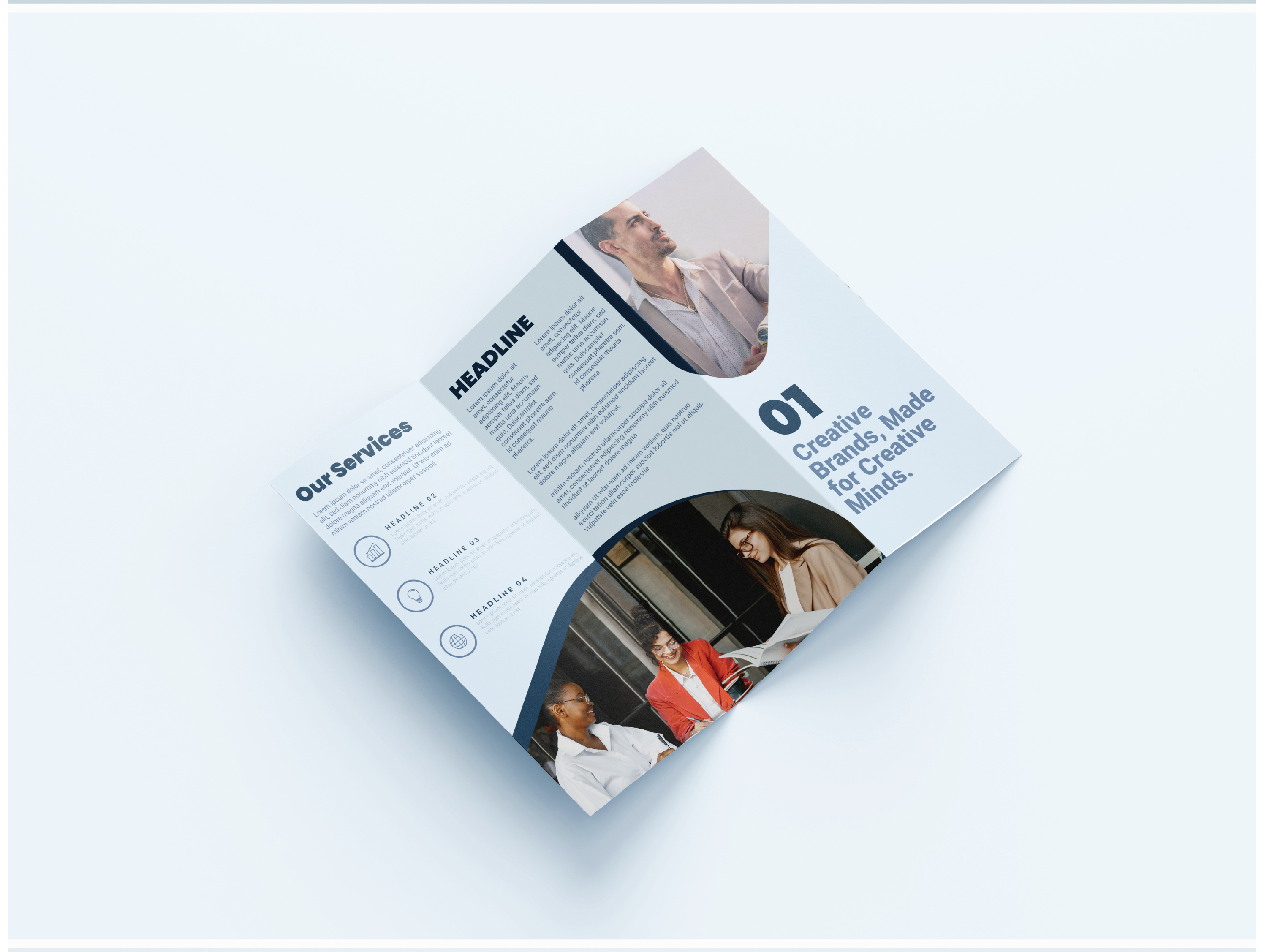 Professional Trifold Brochure for Corporate Branding by Sohorab Ali on Dribbble