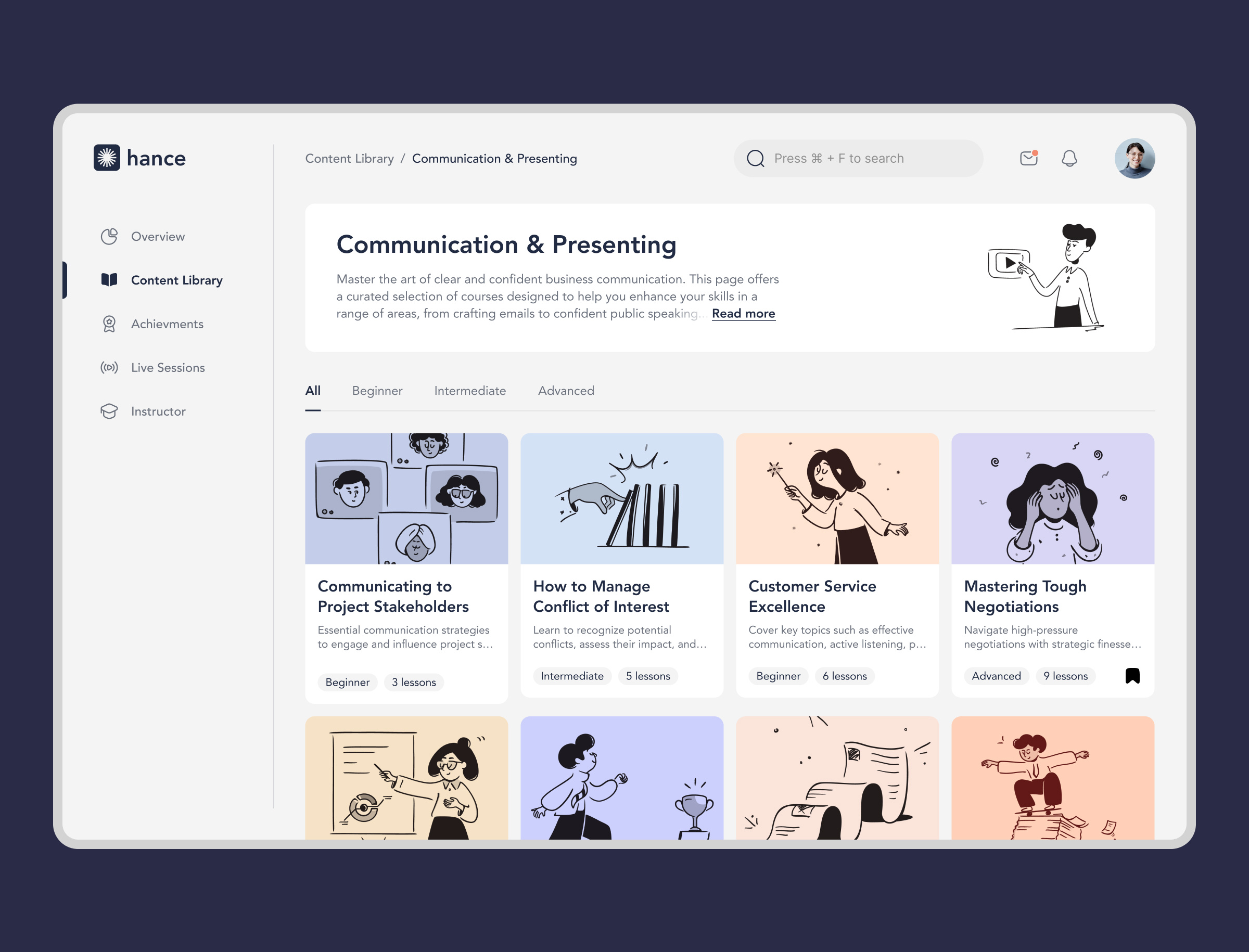 Internal Employee E-Learning Platform by Elizaveta Kazennova on Dribbble