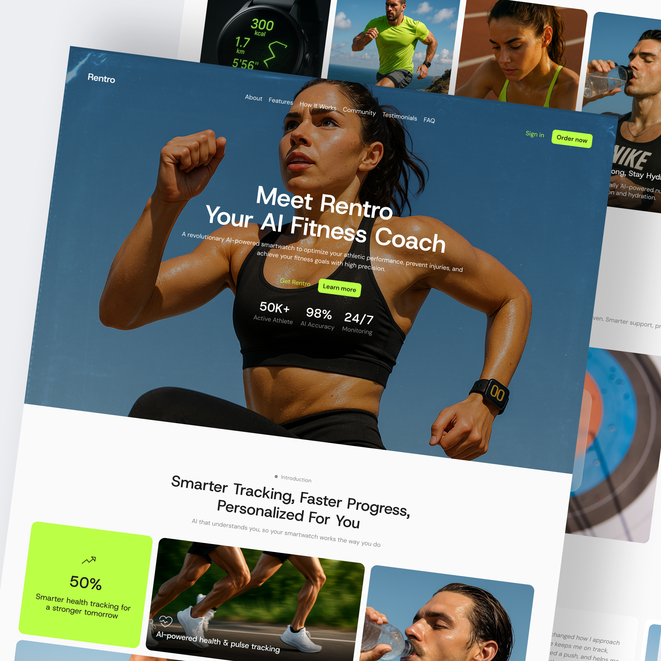 Smartwatch AI - Rentro Landing Page by Salman Alfarisy on Dribbble