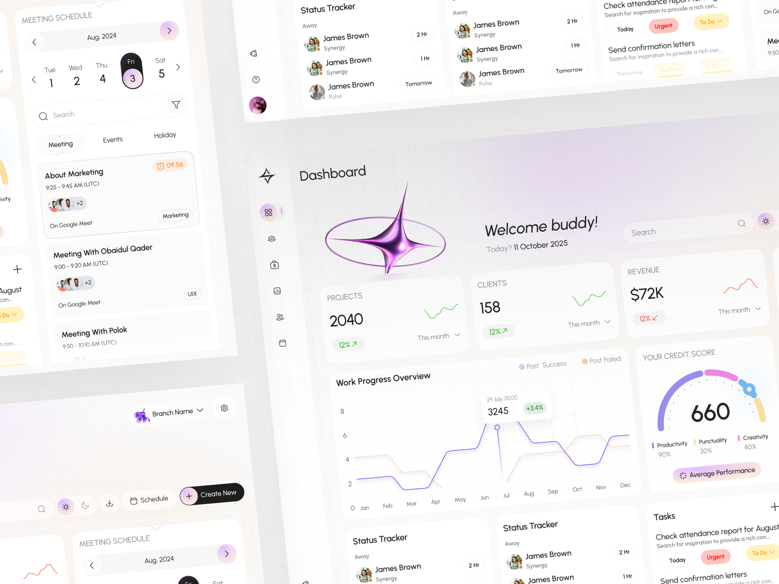 Hr Management Dashboard ui-ux design by Umme kulsum on Dribbble