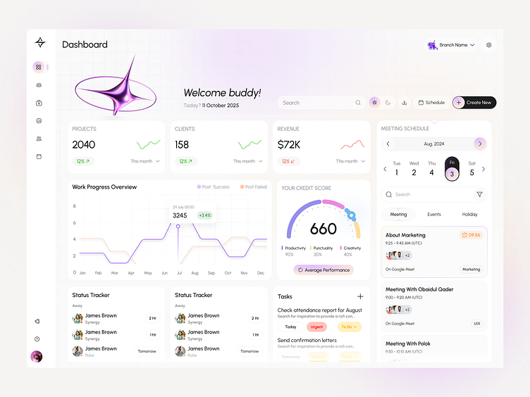 Hr Management Dashboard ui-ux design by Umme kulsum on Dribbble