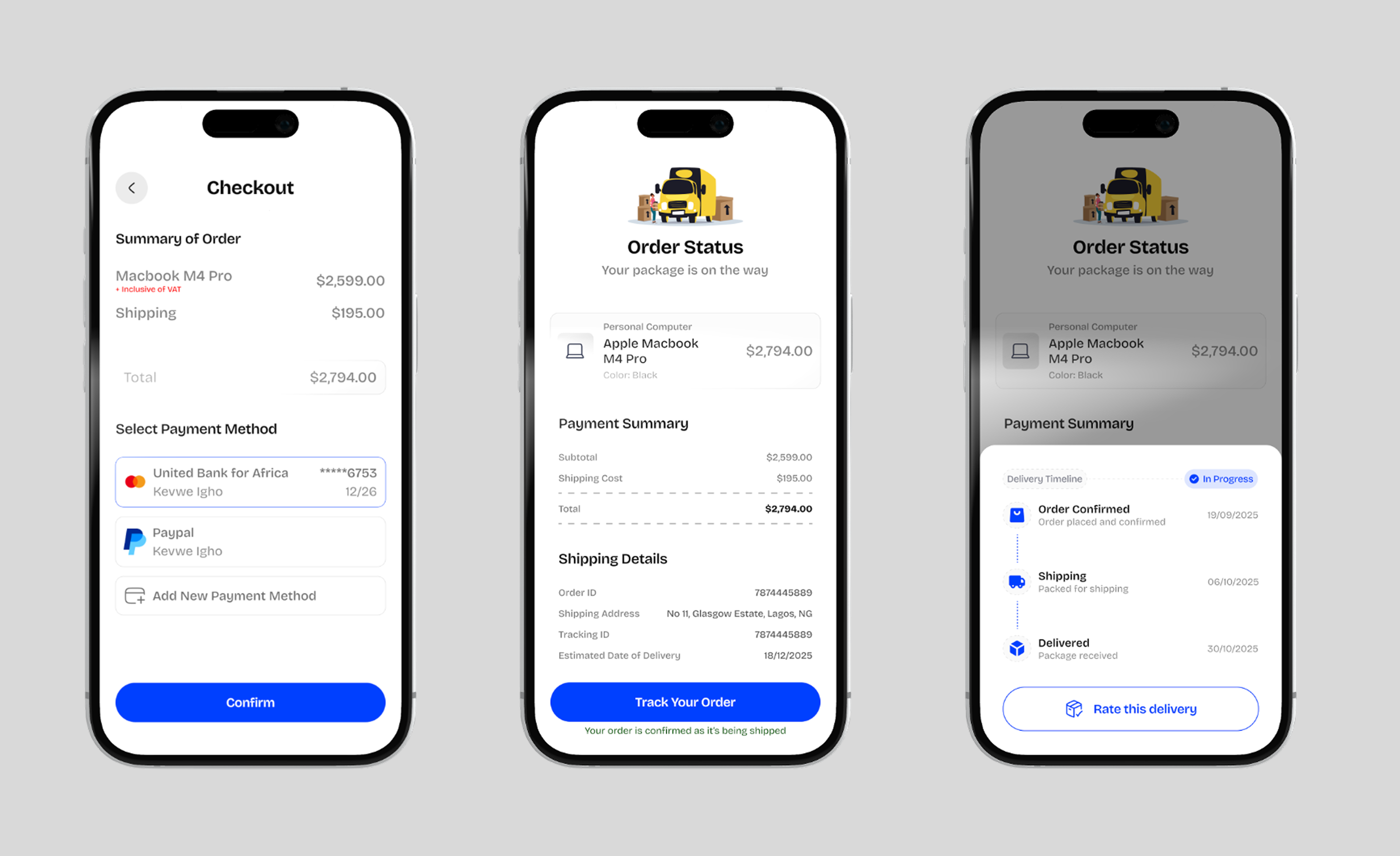 CHECKOUT SCREEN UI by Kevwe Igho on Dribbble
