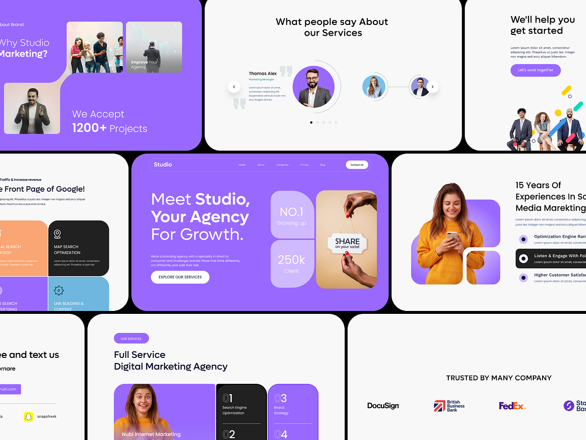 Personal portfolio landing page by Masud Rana on Dribbble