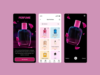 Perfume app by UI/UX Rakib on Dribbble