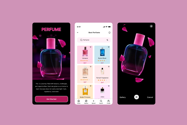 Perfume app by UI/UX Rakib on Dribbble