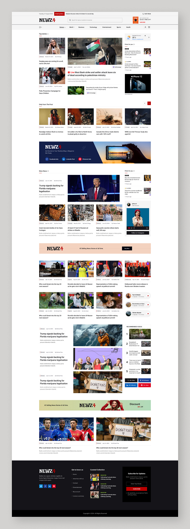 News & Blog Design Website | Landing Page by Habib Hemel on Dribbble