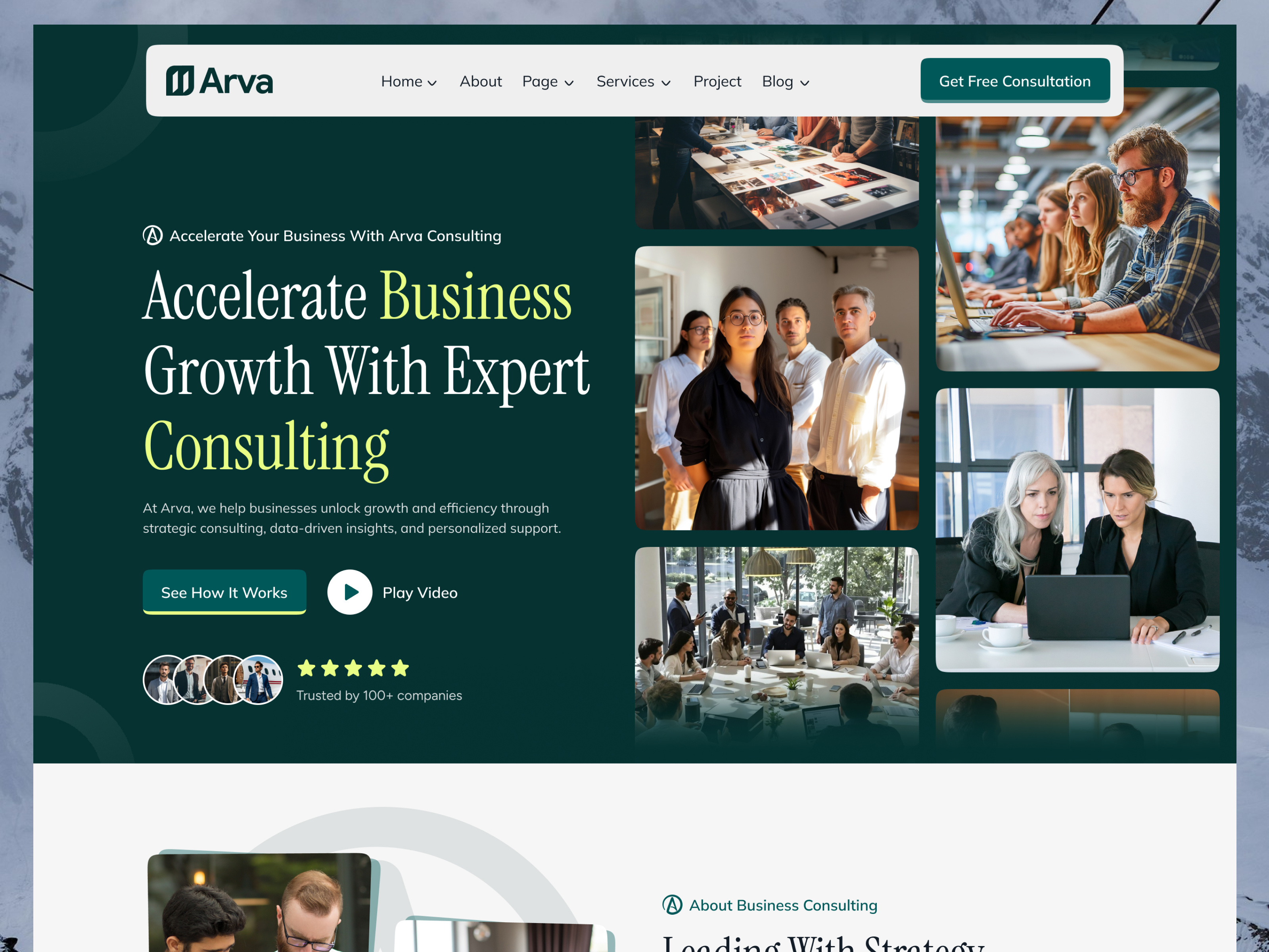Business consulting Website by FleexStudio | Web Design Agency on Dribbble