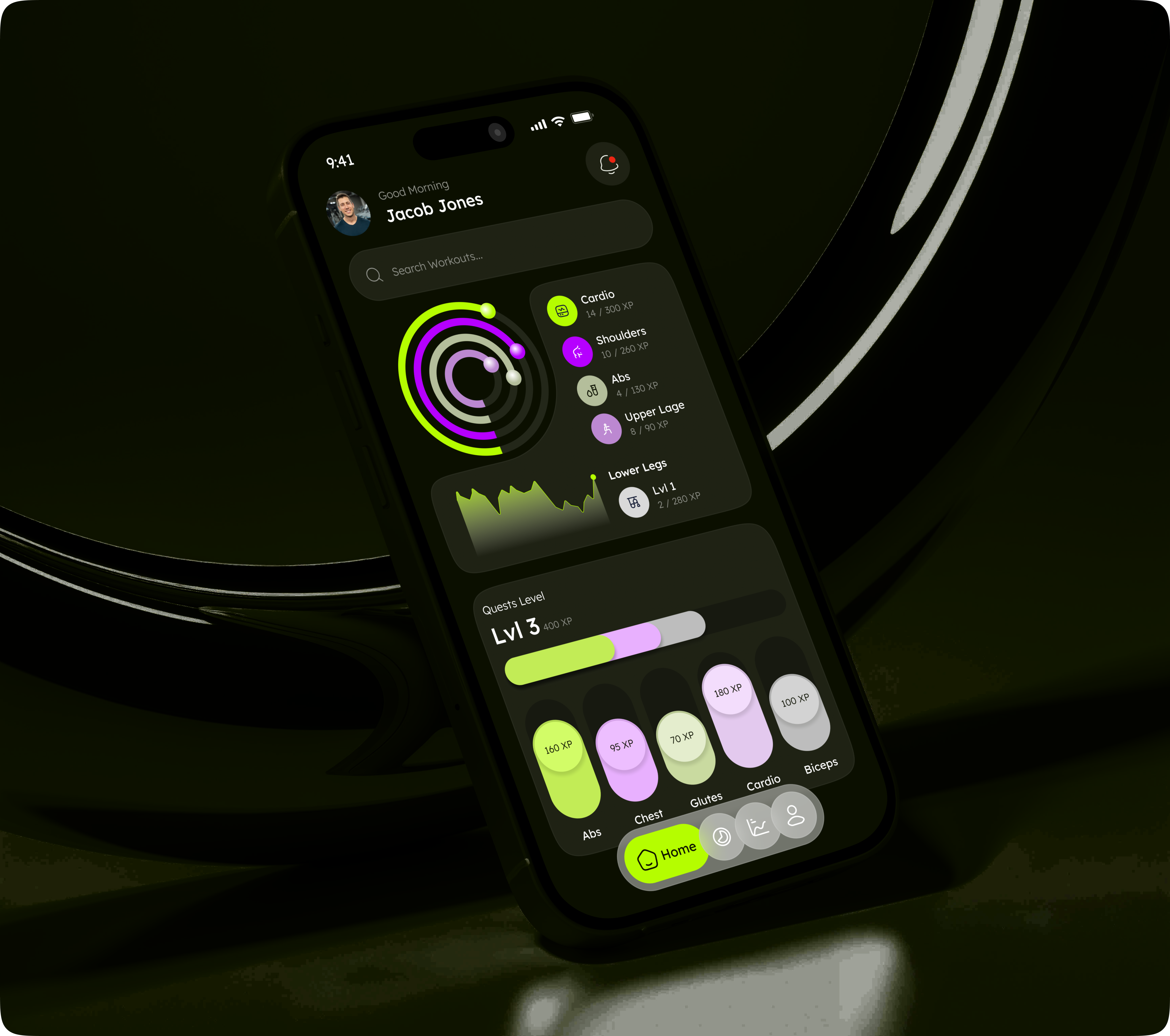 Fitness Tracking Mobile App - FitQuest by Ibrahim Khalil on Dribbble