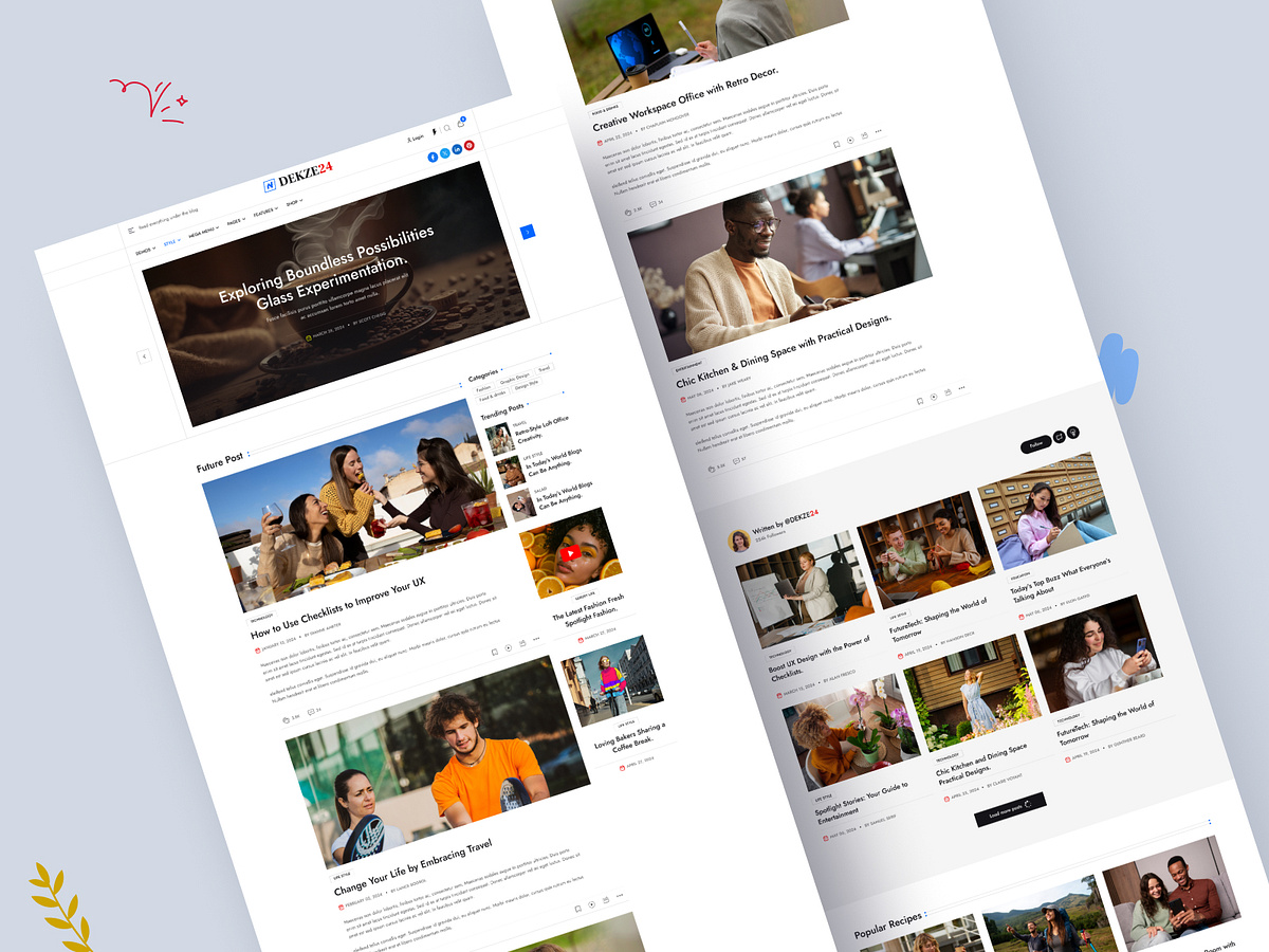 News & Blog Design Website | Landing Page by Habib Hemel on Dribbble