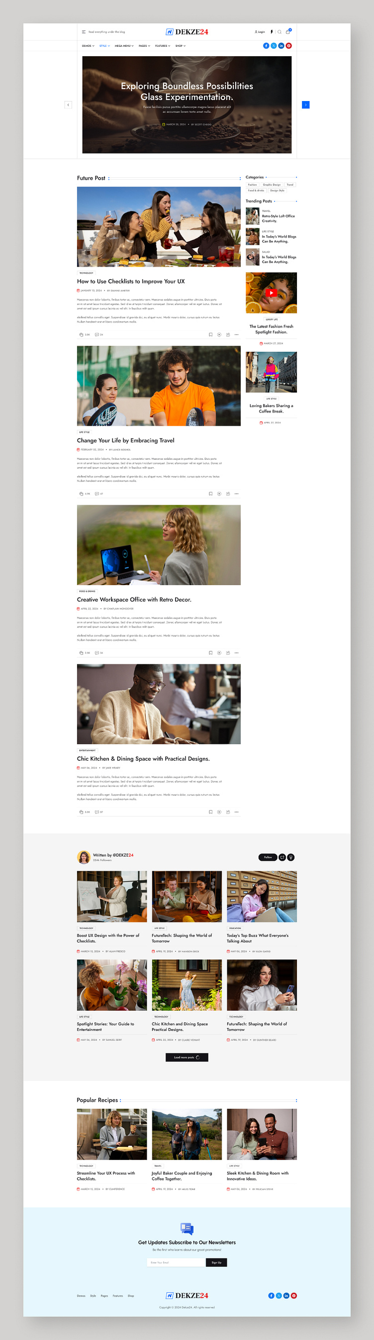 News & Blog Design Website | Landing Page by Habib Hemel on Dribbble