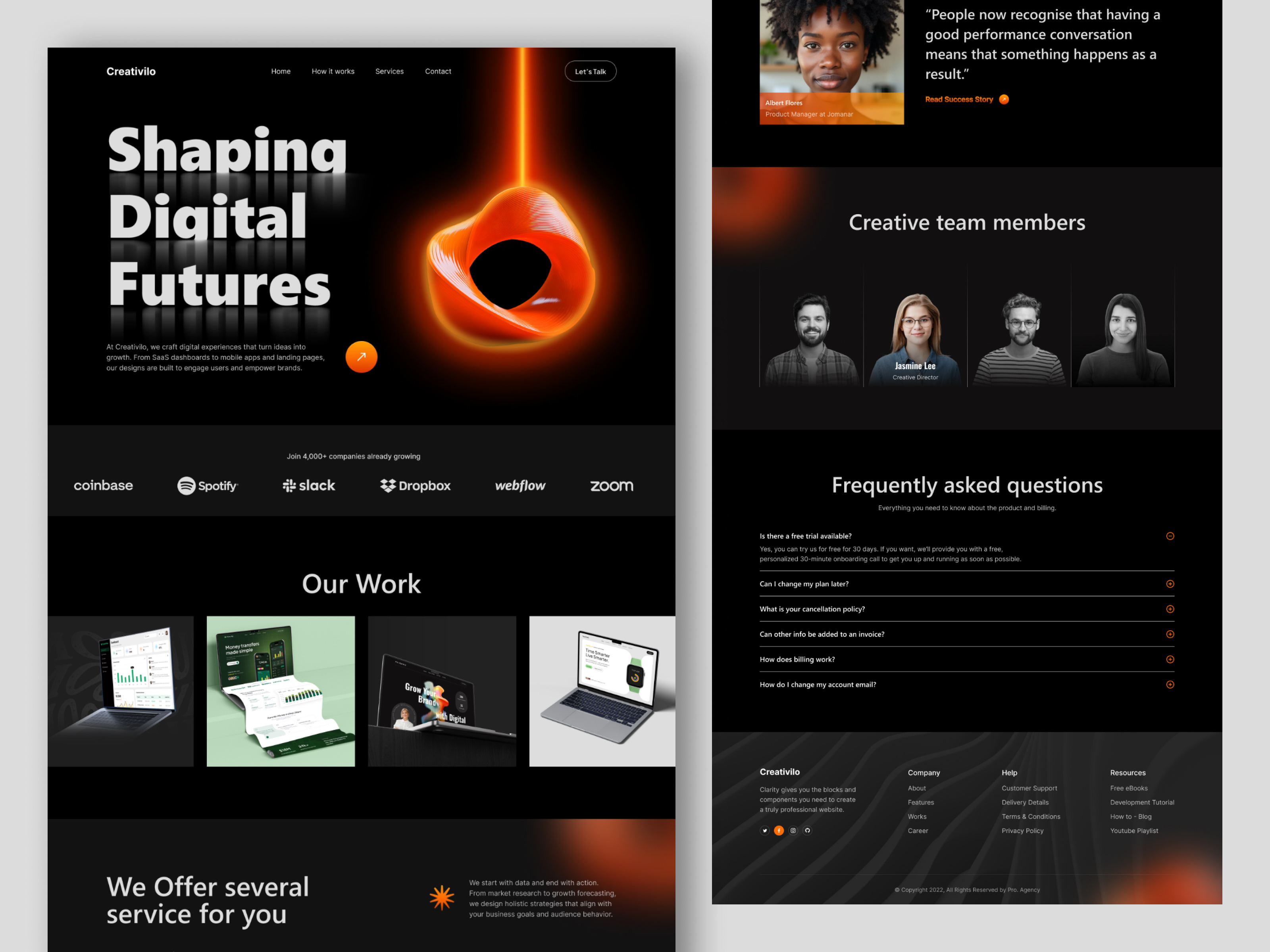 Digital Agency Website UI Design by Creativilo on Dribbble