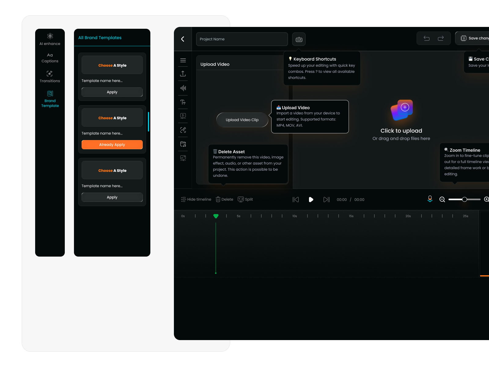 Video Editing Platform - UI/UX Design for AI Video Editing by Naseeb ...