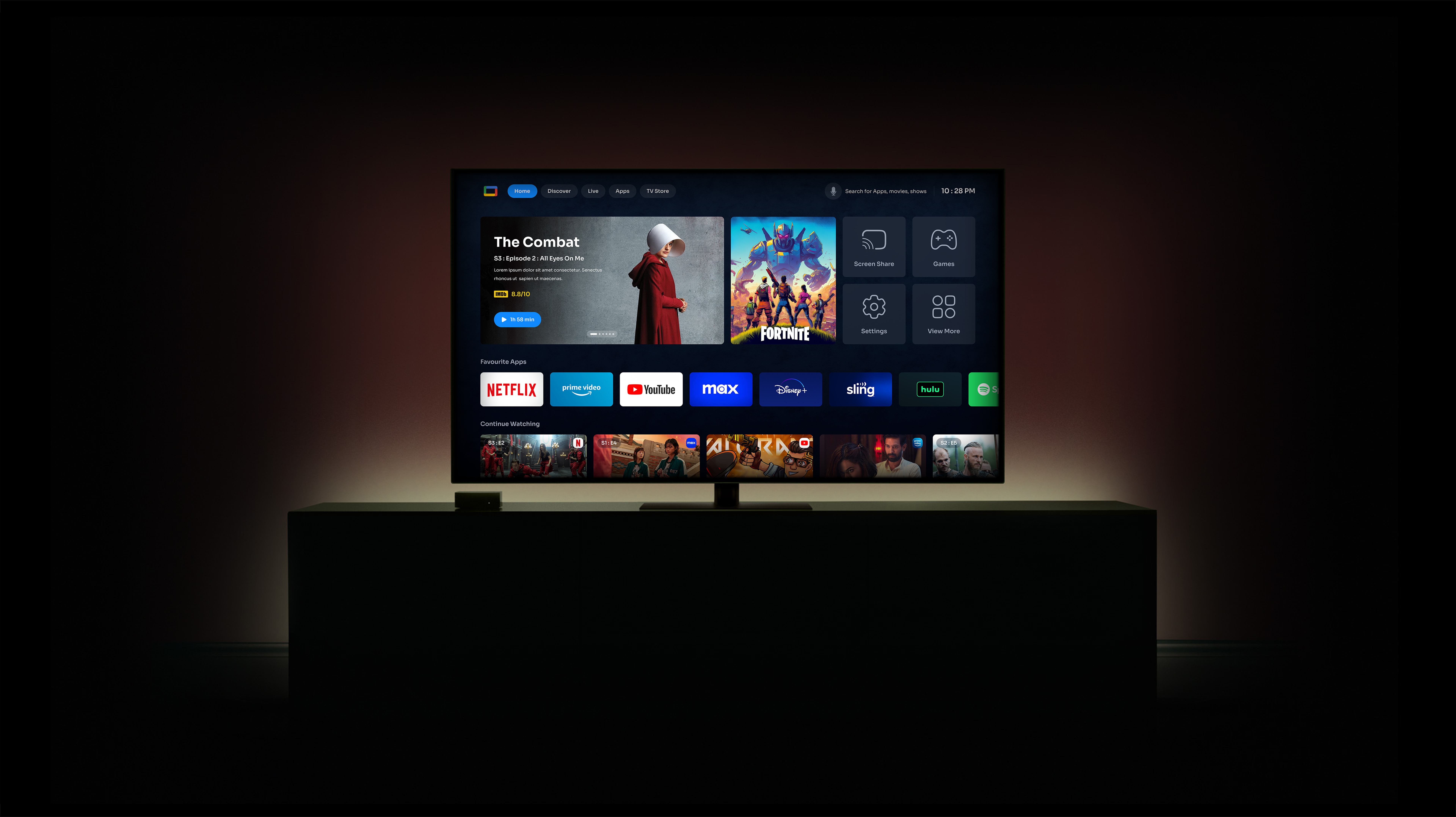 TV App UI Design by Fardeen Mirza on Dribbble