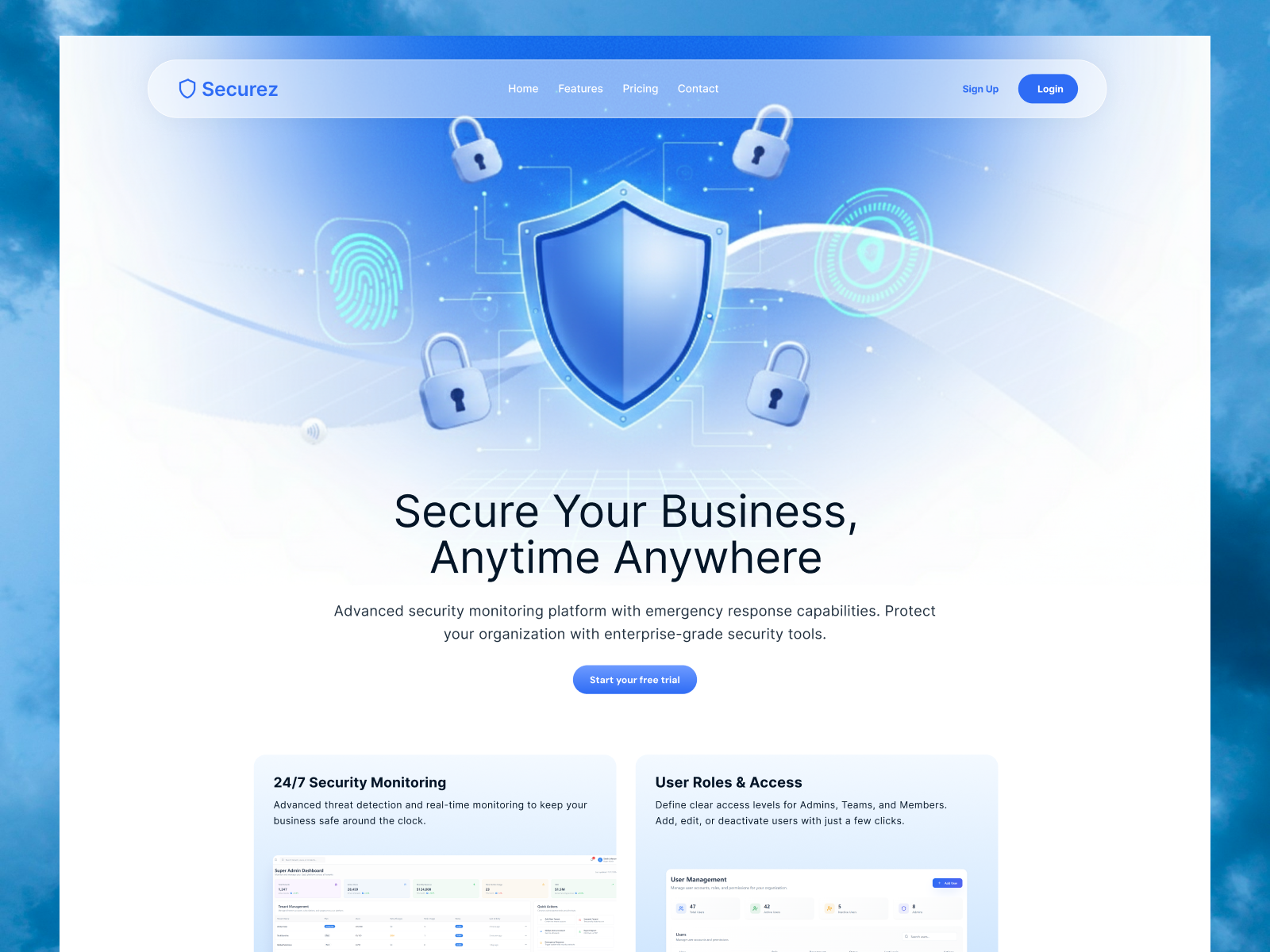 SaaS AI Cyber Security Platform Landing Page by Elfirayani Melati ...