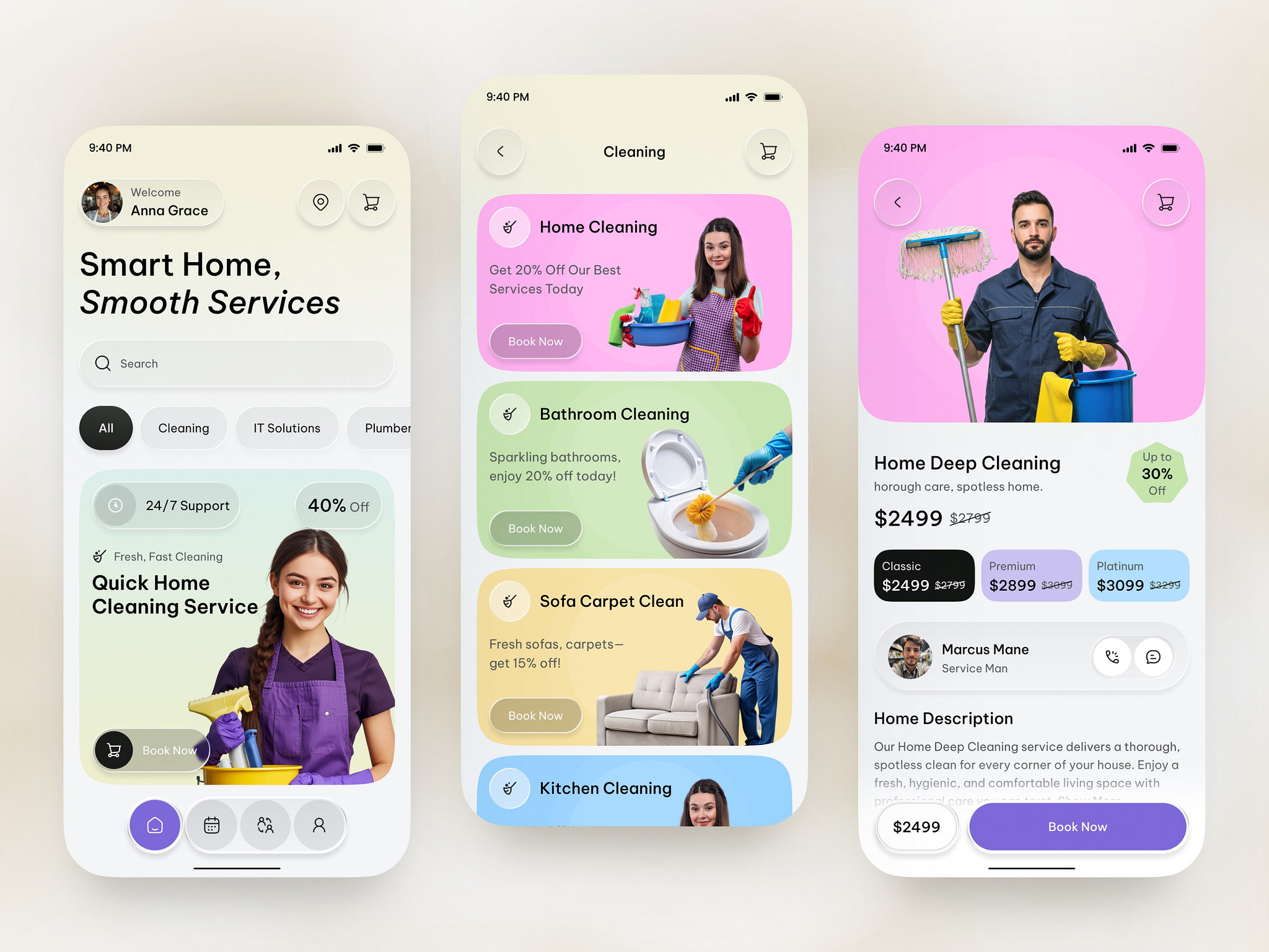 Home Services App – Smart Cleaning & Service Booking Experience by Md Imran Hossan Jakir for ...