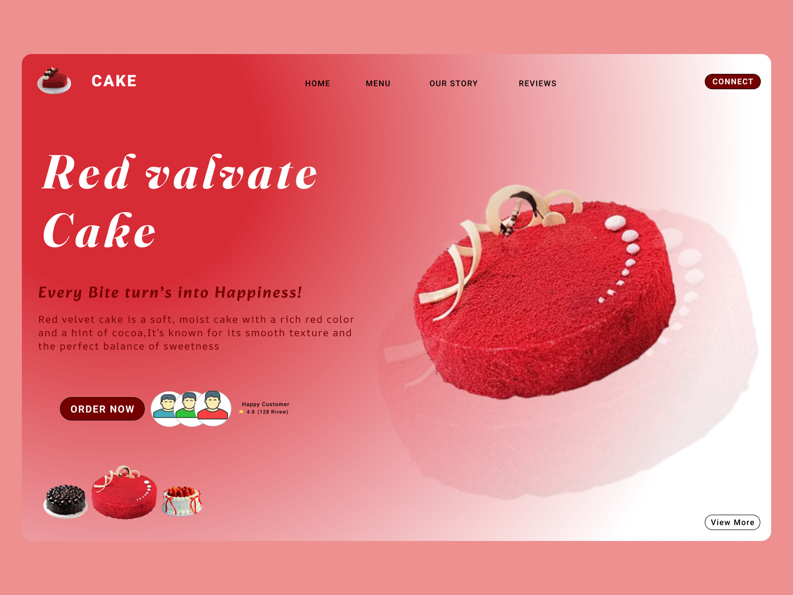 Sweet Delights – Cake Shop Website UI by Dipti on Dribbble