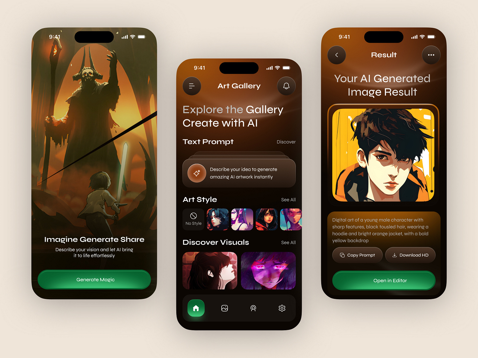 AI Image Generator Mobile App by Sheikh Raihan for Kites Design on Dribbble