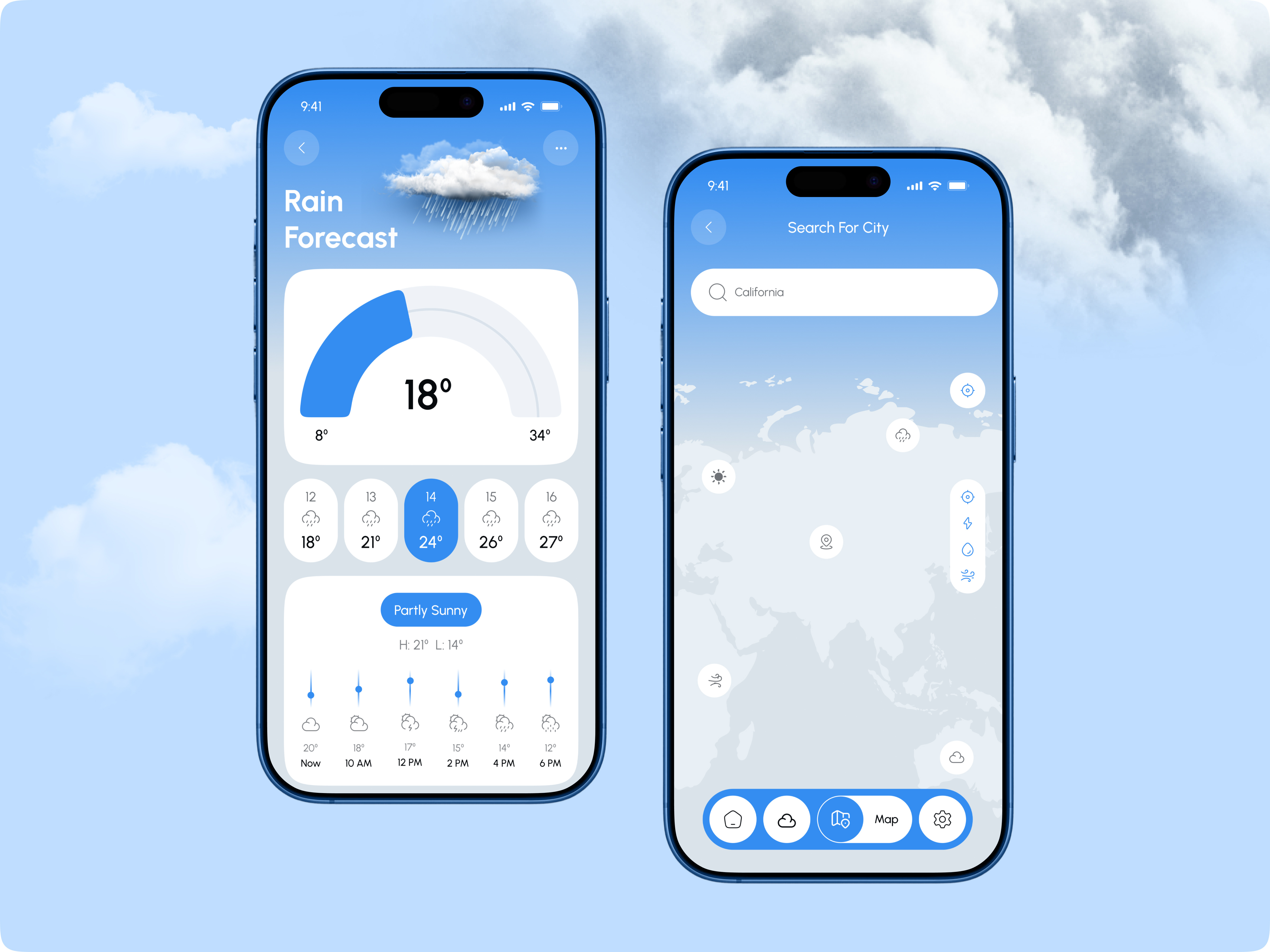 Weather Forecast Mobile App by Faruk Hossain on Dribbble