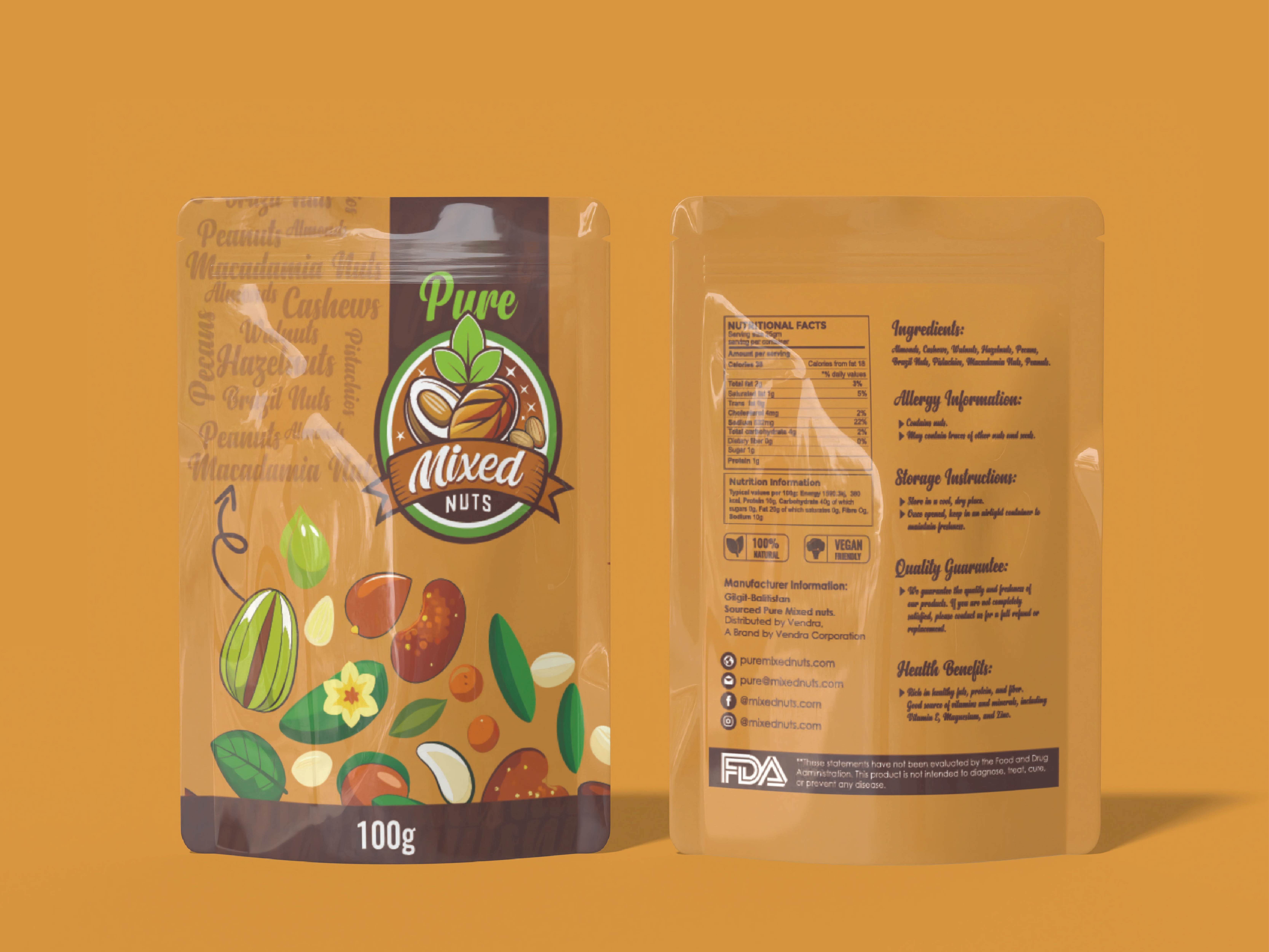 Mixed Nuts Food Packaging Design by badhan666 on Dribbble