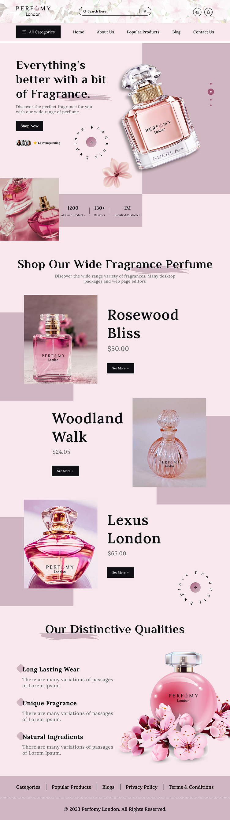 Product Page - Perfume Website by Codeflash Infotech on Dribbble