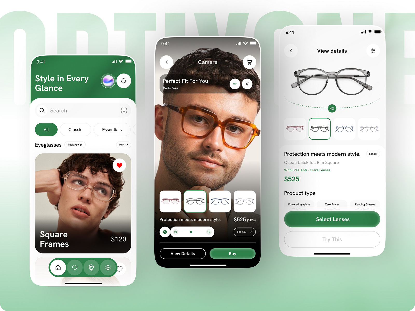 Eyeglass - Eyewear AI Mobile App UI by Sahil Dobariya for Heloxone® on ...